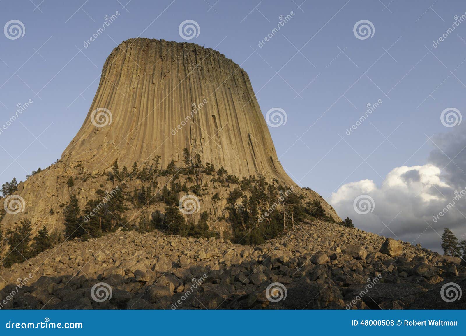 Devil S Tower in North Eastern Wyoming Stock Photo - Image of igneous ...