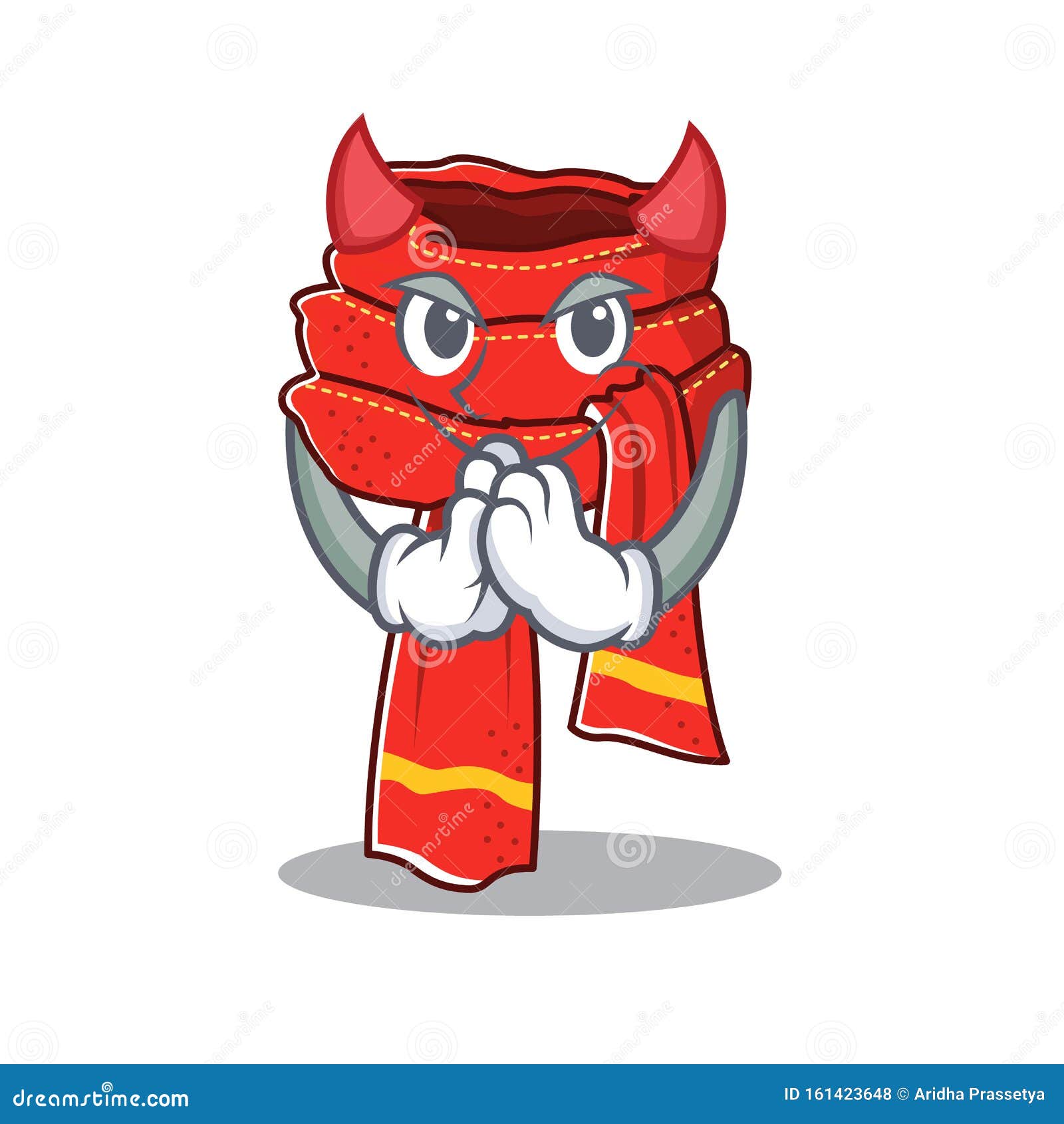 Devil Scarf Cartoon with the Character Shape Stock Vector ...