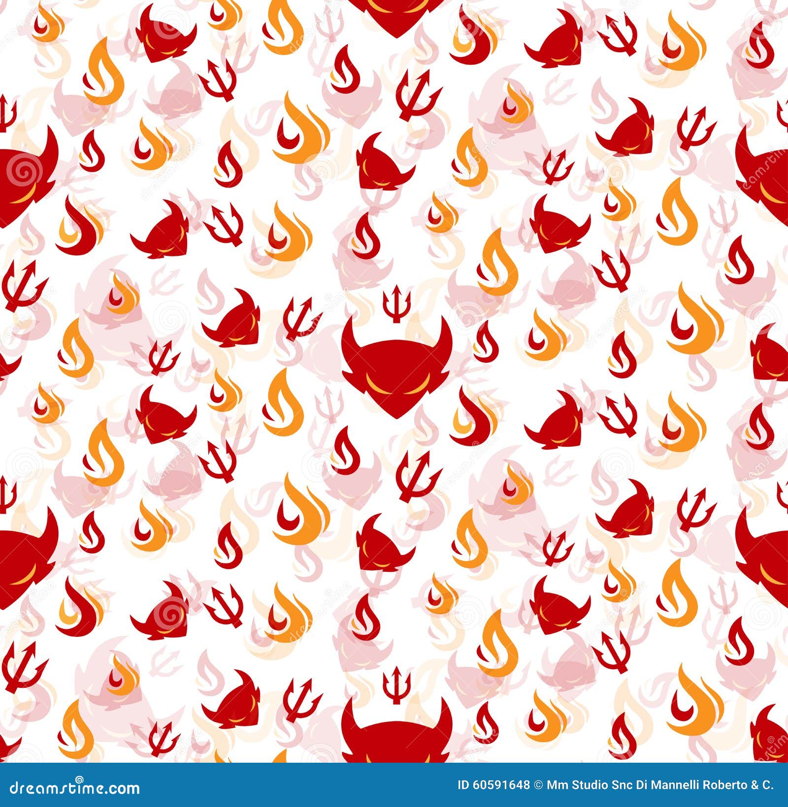 Devil seamless pattern stock vector. Illustration of demon - 60591648