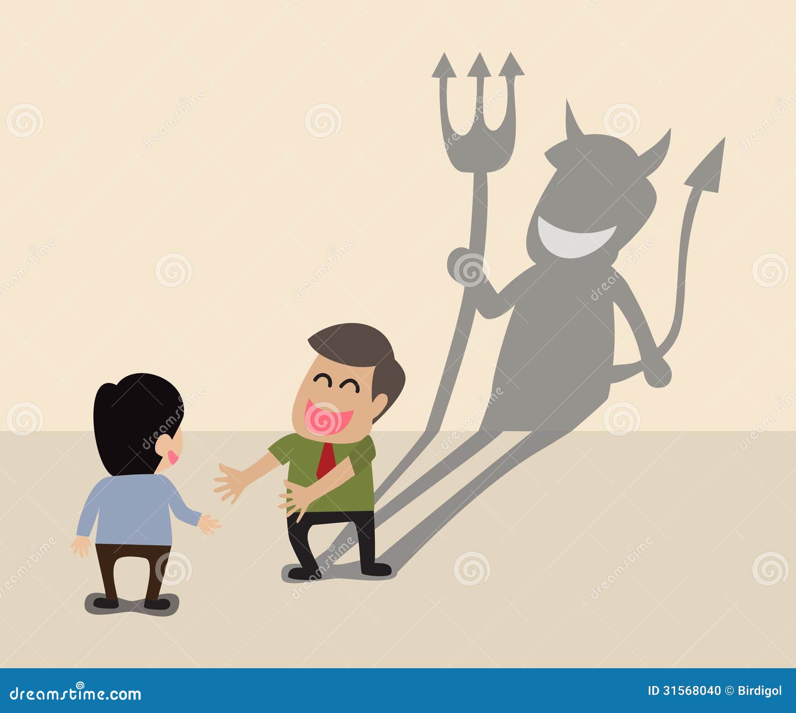 Smiling Face With Horns. Purple Devil Emoticon. Royalty-Free Stock ...