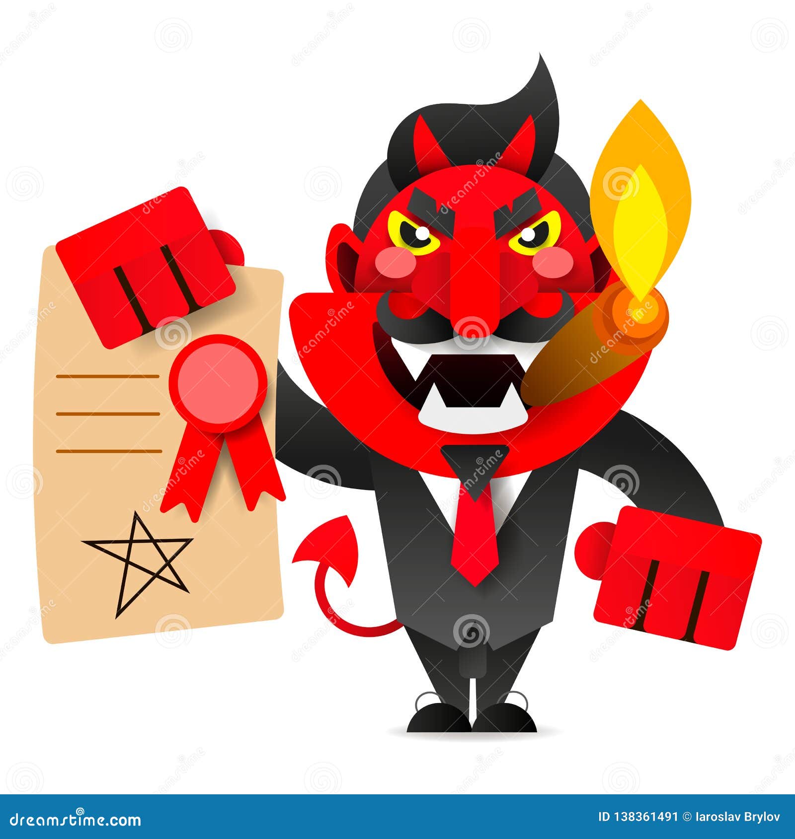 Satan Contract Stock Photography | CartoonDealer.com #12081272