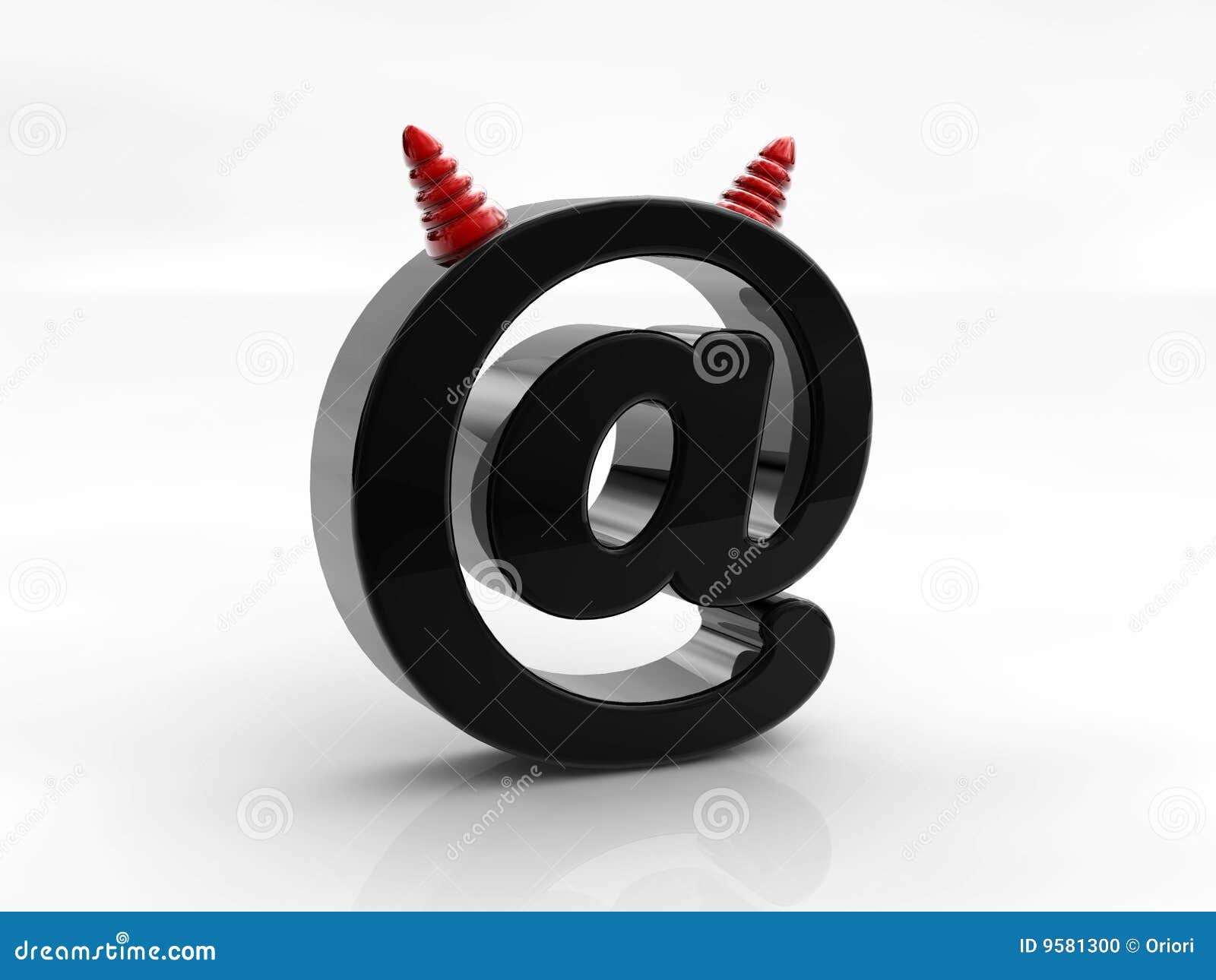 Devil at-sign stock illustration. Illustration of devil - 9581300