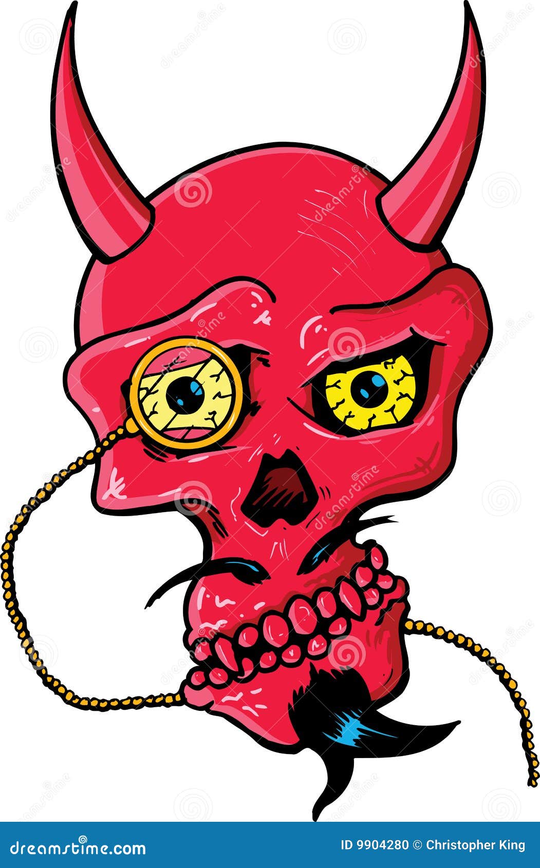 Art Devil Skull. Stock Photography | CartoonDealer.com #96856376