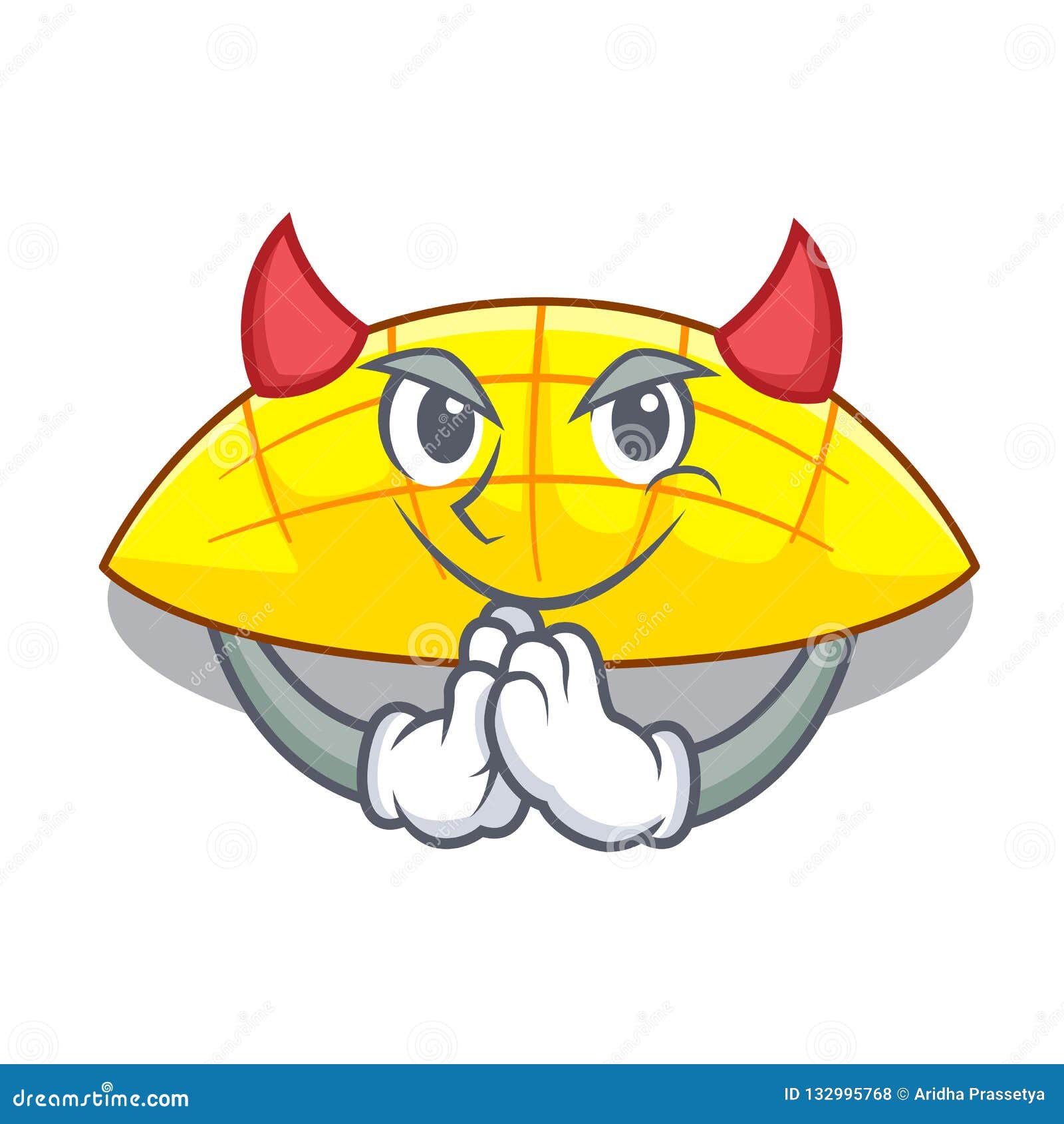 Devil Slice Mang on the Caharacter Shape Stock Vector - Illustration of ...