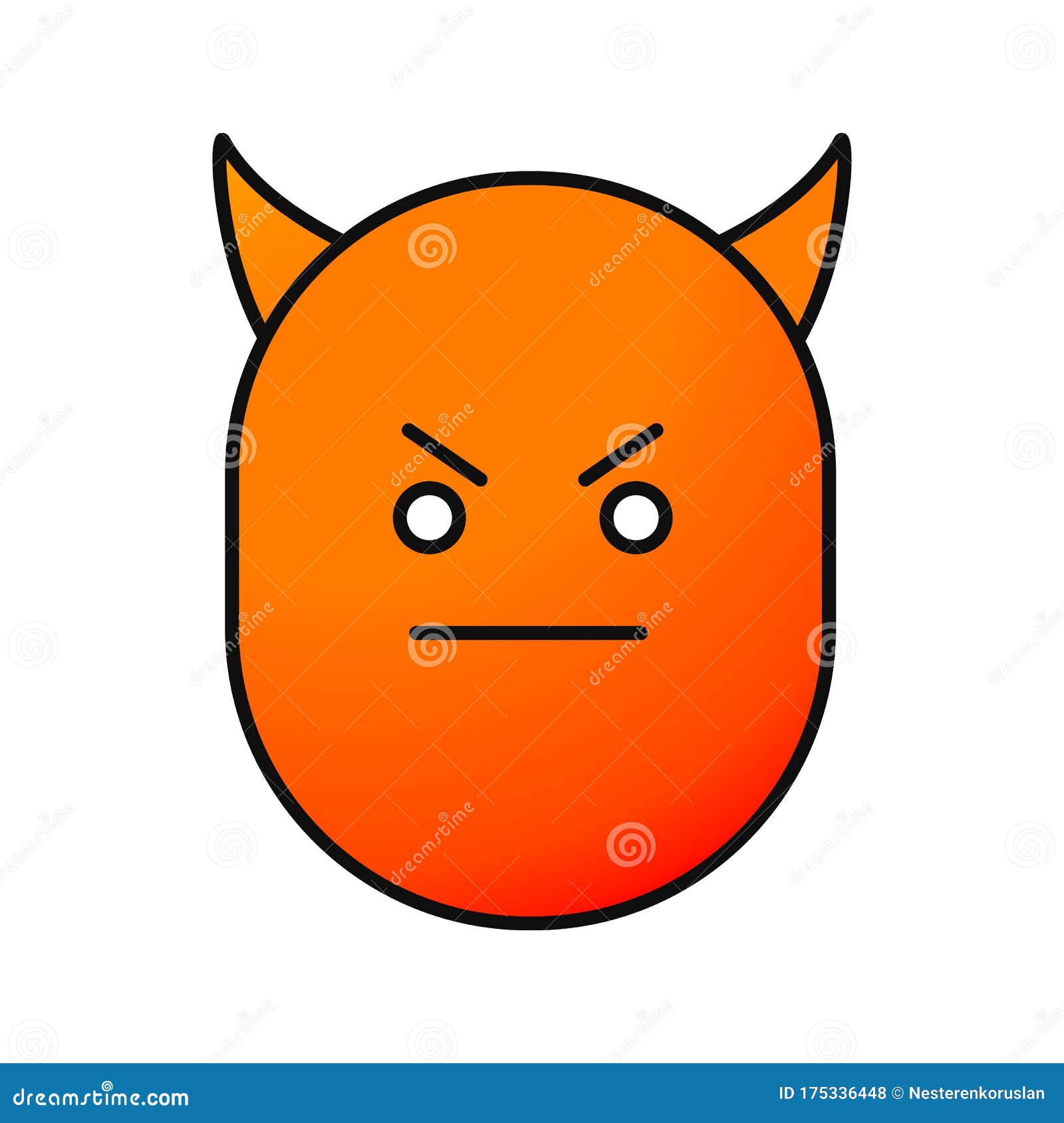 Devil smile color icon stock illustration. Illustration of chat - 175336448