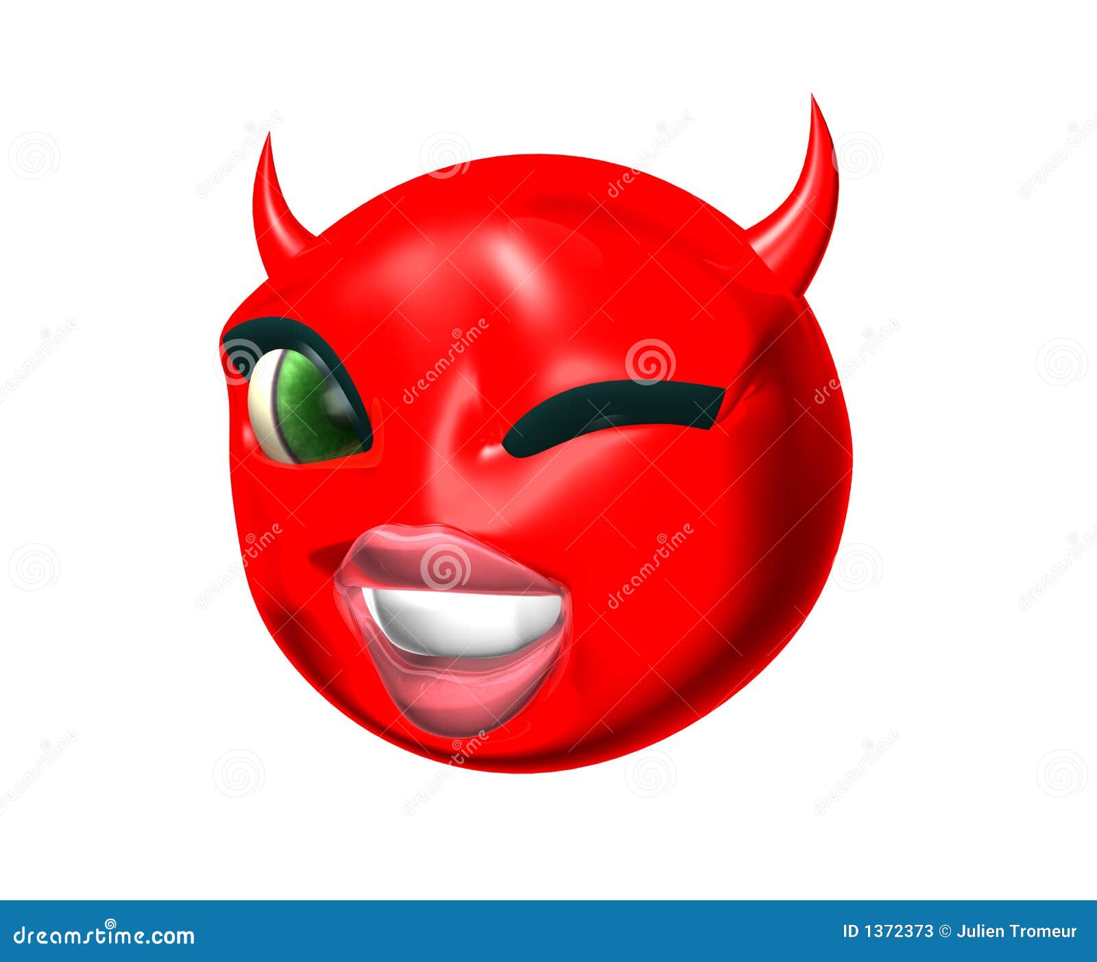 Devil smilie stock illustration. Illustration of eyes - 1372373