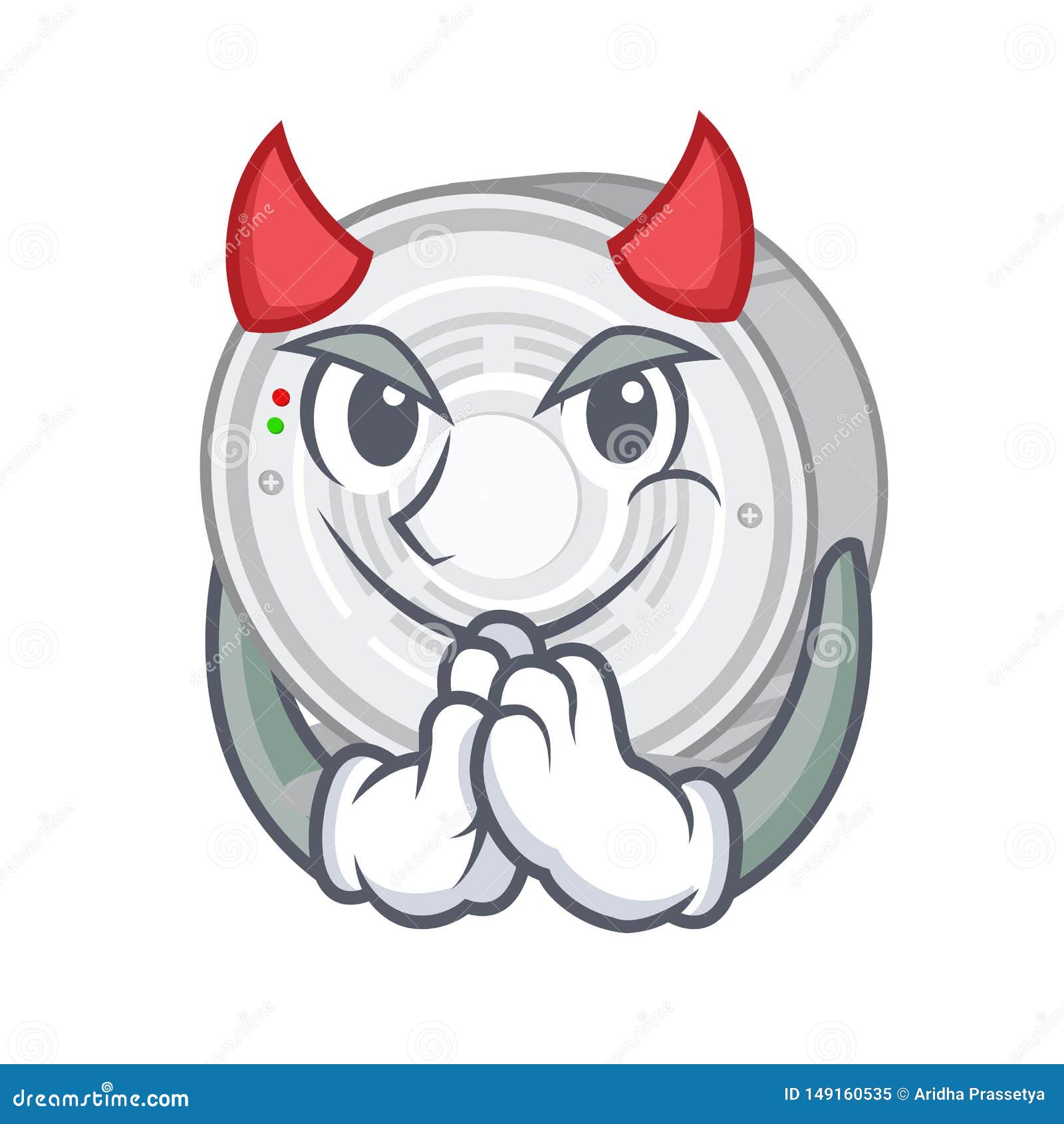 Devil Smoke Detector in the Cartoon Shape Stock Vector - Illustration ...