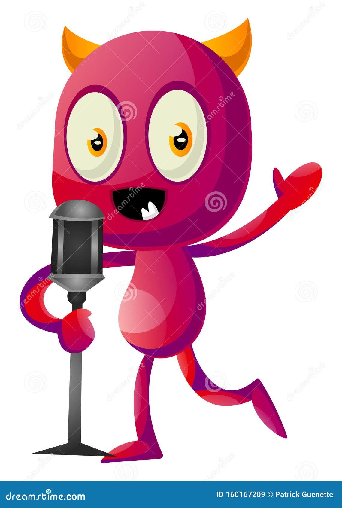Devil Speak on Microphone, Illustration, Vector Stock Vector ...
