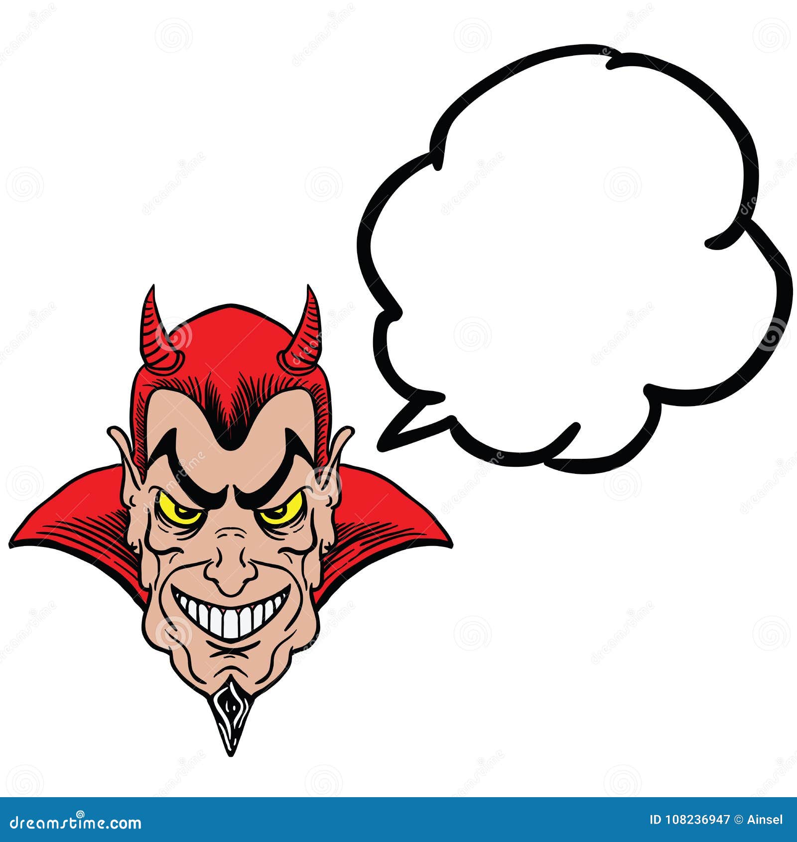 Devil bubble stock illustration. Illustration of horror - 108236947