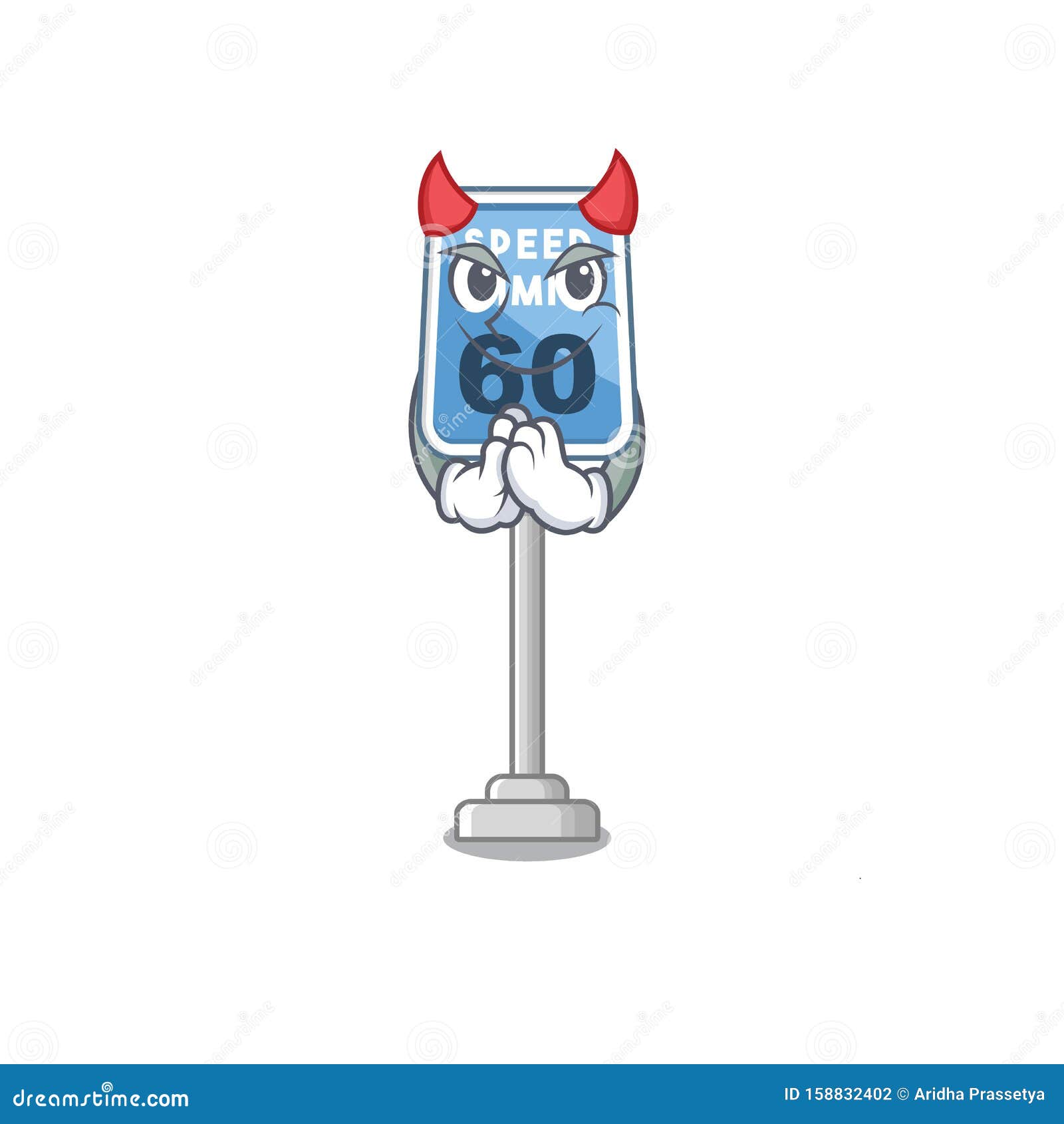 Devil Speed Limit Isolated in the Mascot Stock Vector - Illustration of ...