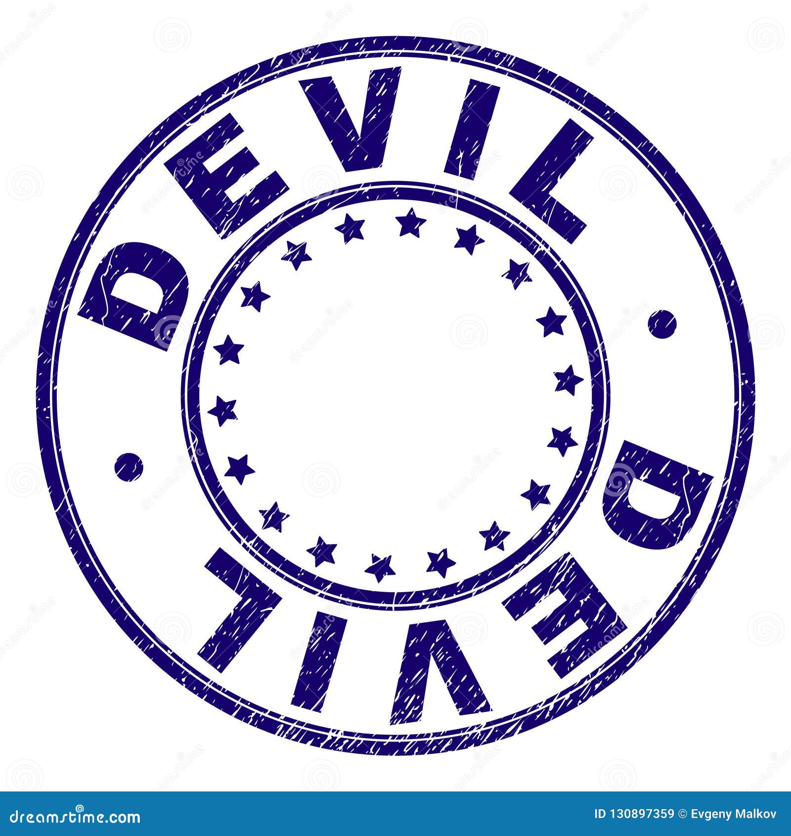 Grunge Textured DEVIL Round Stamp Seal Stock Vector - Illustration of imprint, aged: 130897359