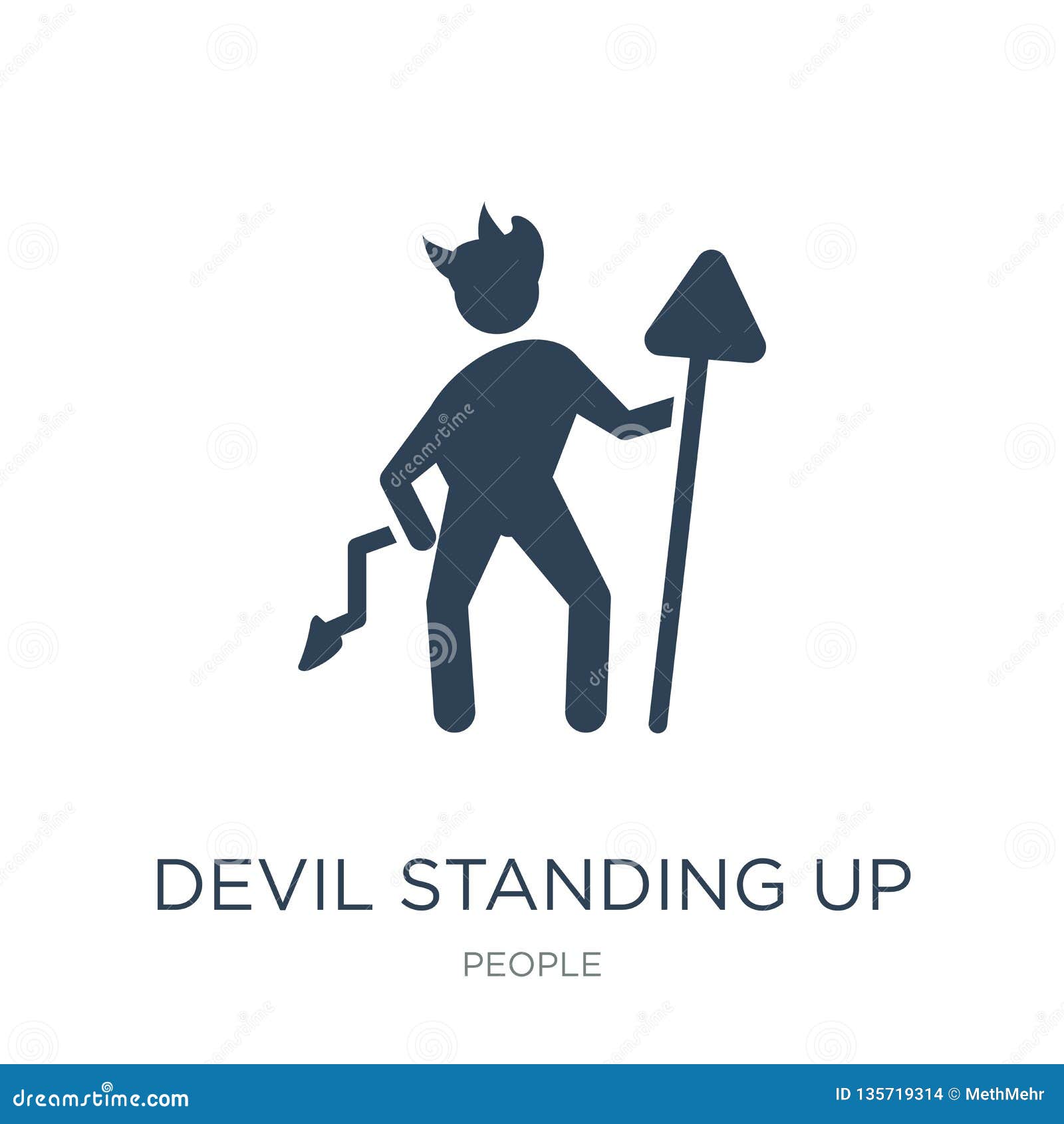 Devil Standing On Ruins Of Building Against Burning City Royalty-Free ...