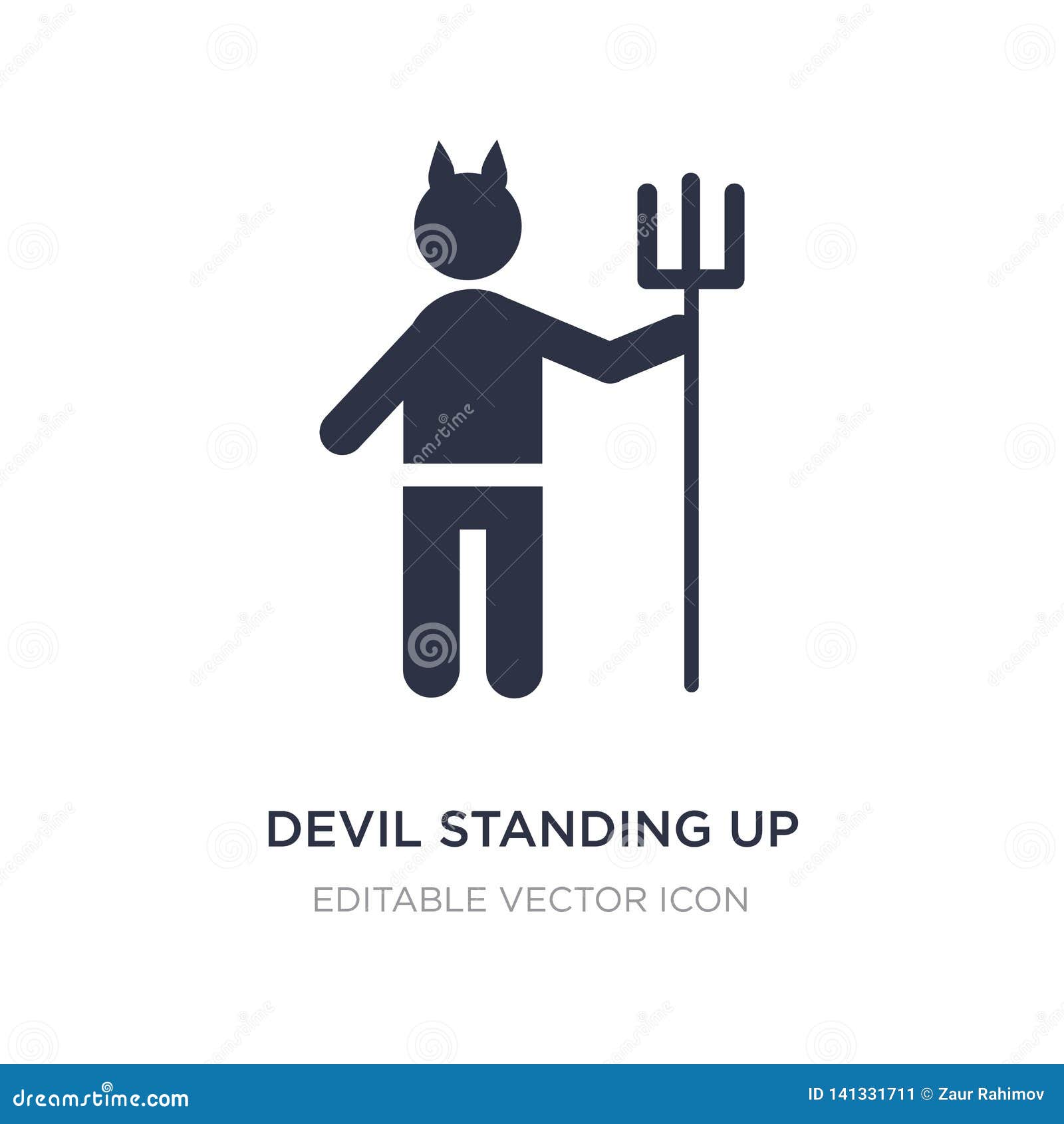 Devil Standing Up Icon on White Background. Simple Element Illustration ...