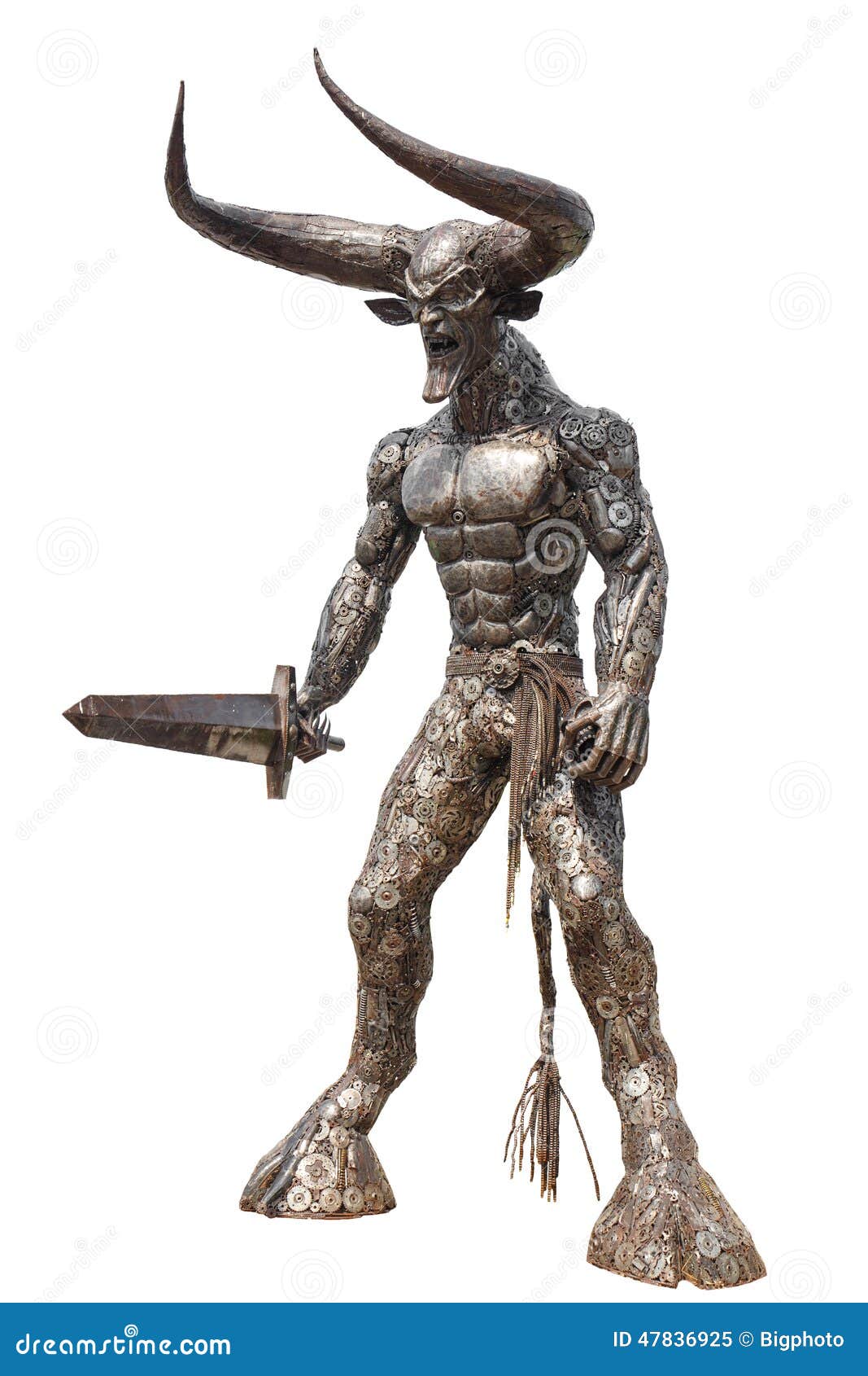 Devil Statue Made from Metal Stock Image - Image of illustrative ...