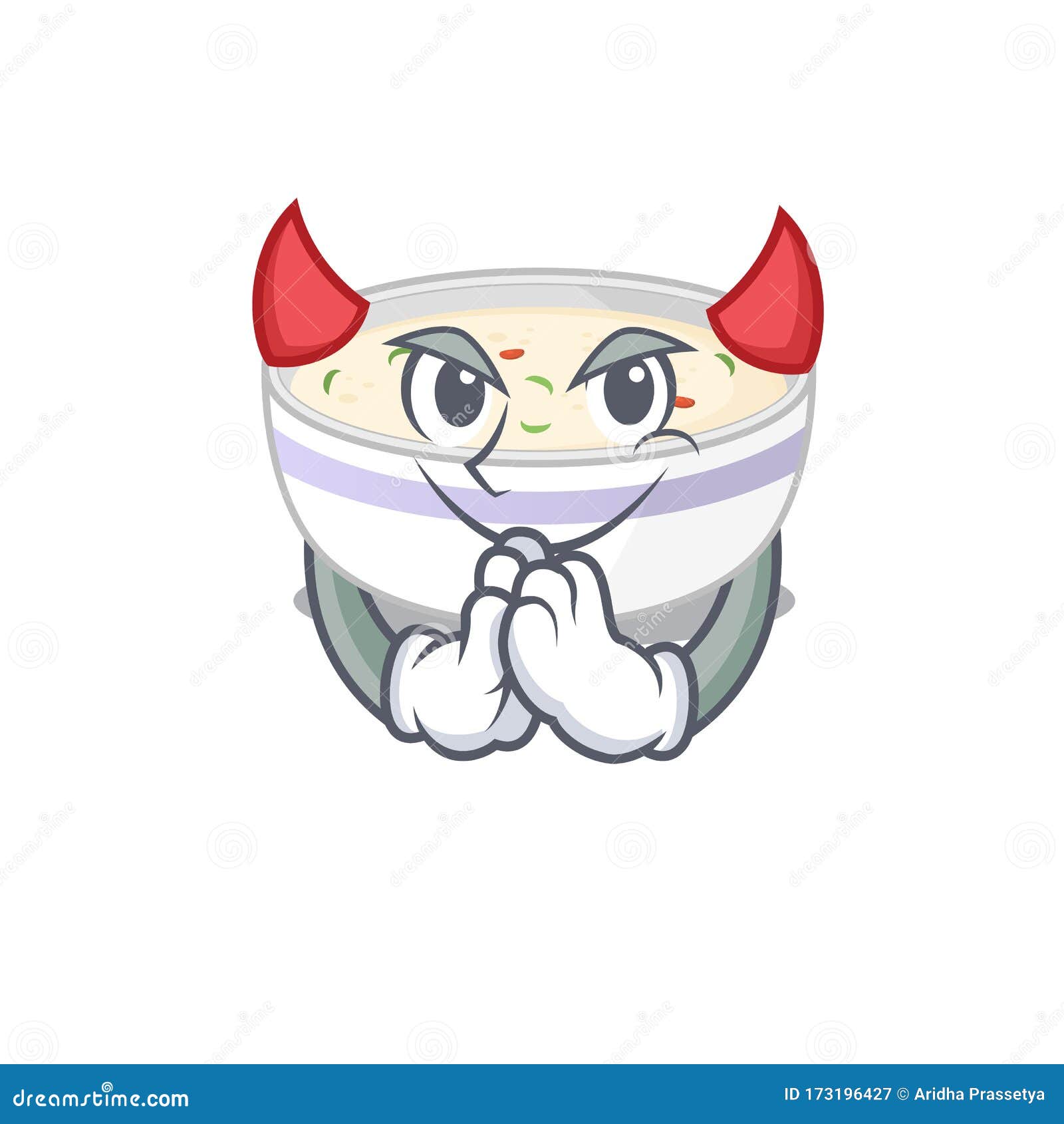 Devil Steamed Egg Cartoon in the Character Design Stock Vector ...