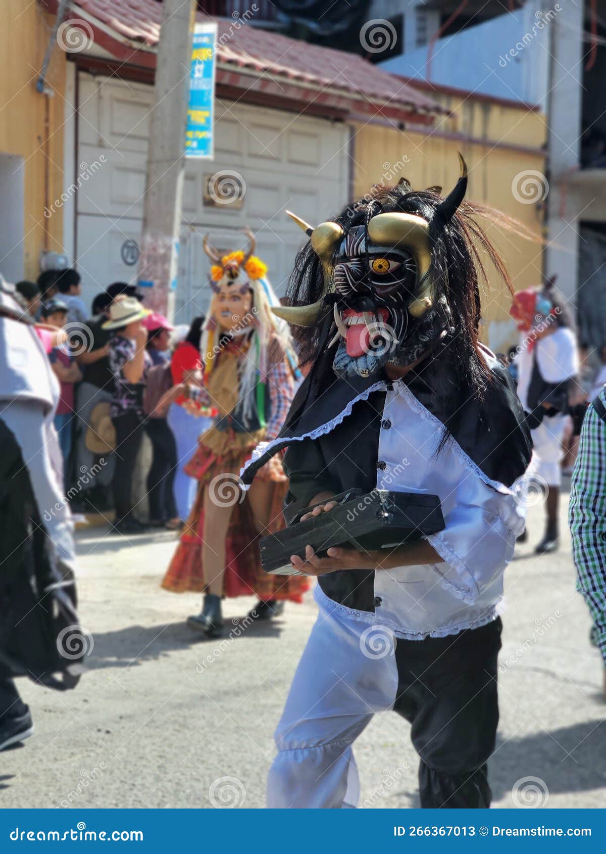 The devil in the street editorial stock photo. Image of costume - 266367013
