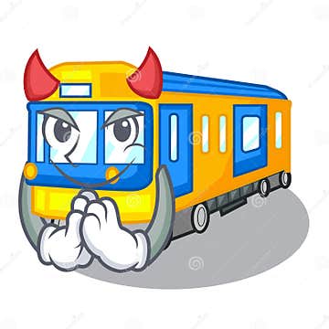 Devil Subway Train Isolated in the Cartoon Stock Vector - Illustration ...
