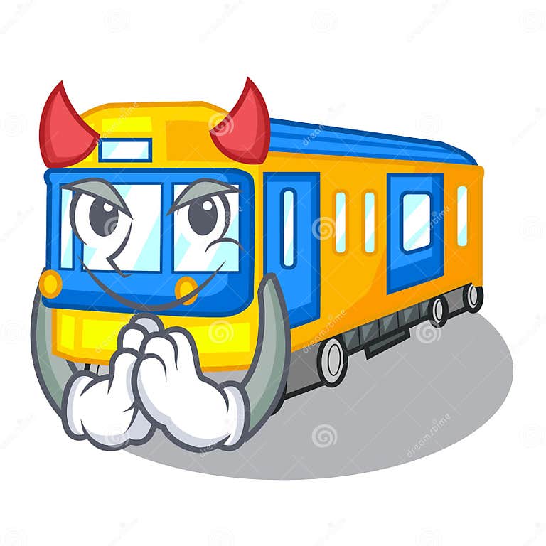 Devil Subway Train Isolated in the Cartoon Stock Vector - Illustration ...