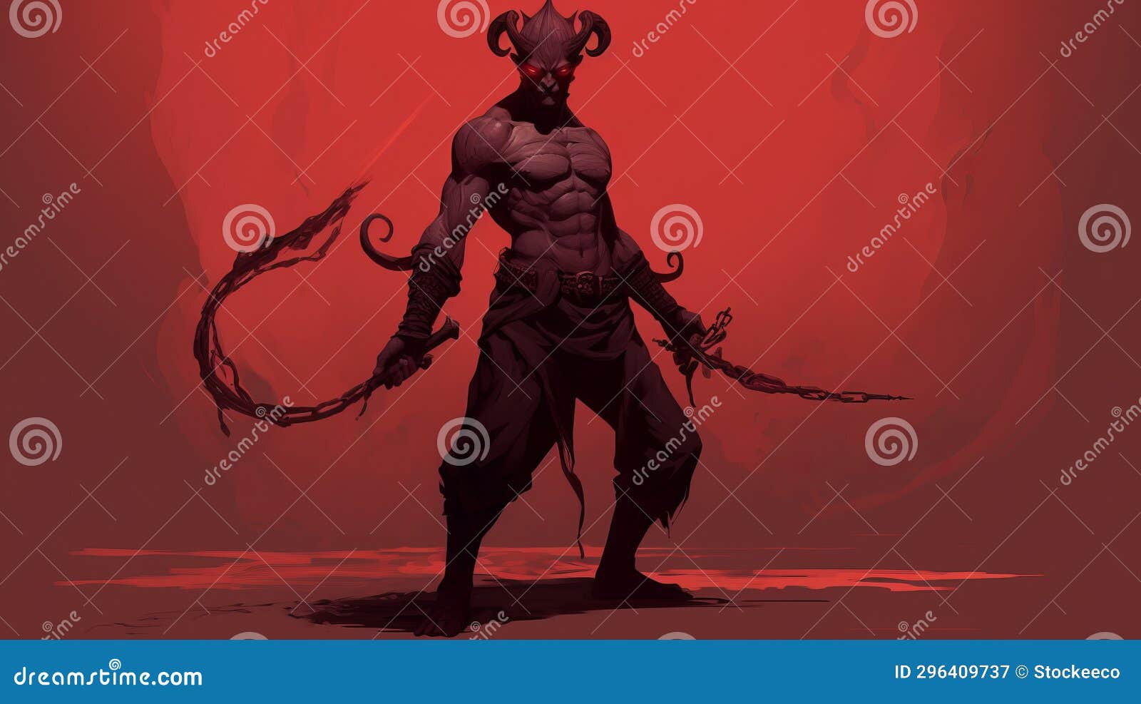Minimalistic Redesign Of A Hero Demon Illustration Royalty-Free Stock ...