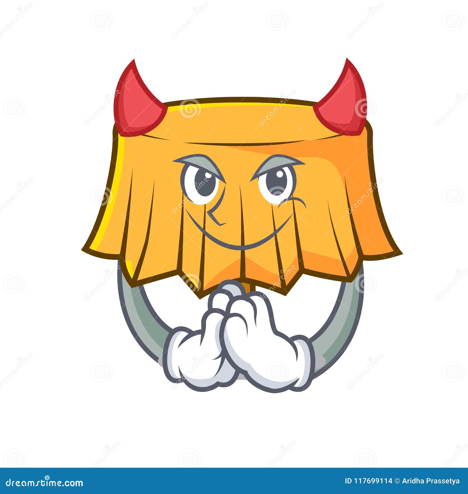 Devil Table Cloth Mascot Cartoon Stock Vector - Illustration of ...