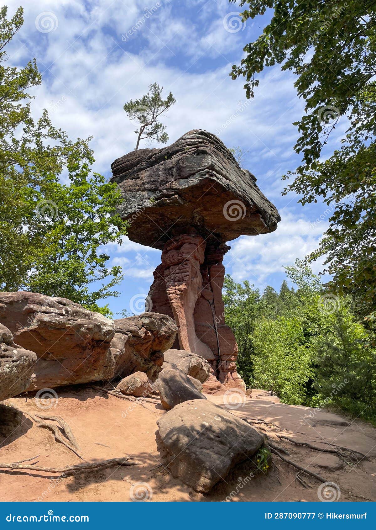 Devil Table Mushroom Rock in Hinterweidenthal in Palatinate Forest ...