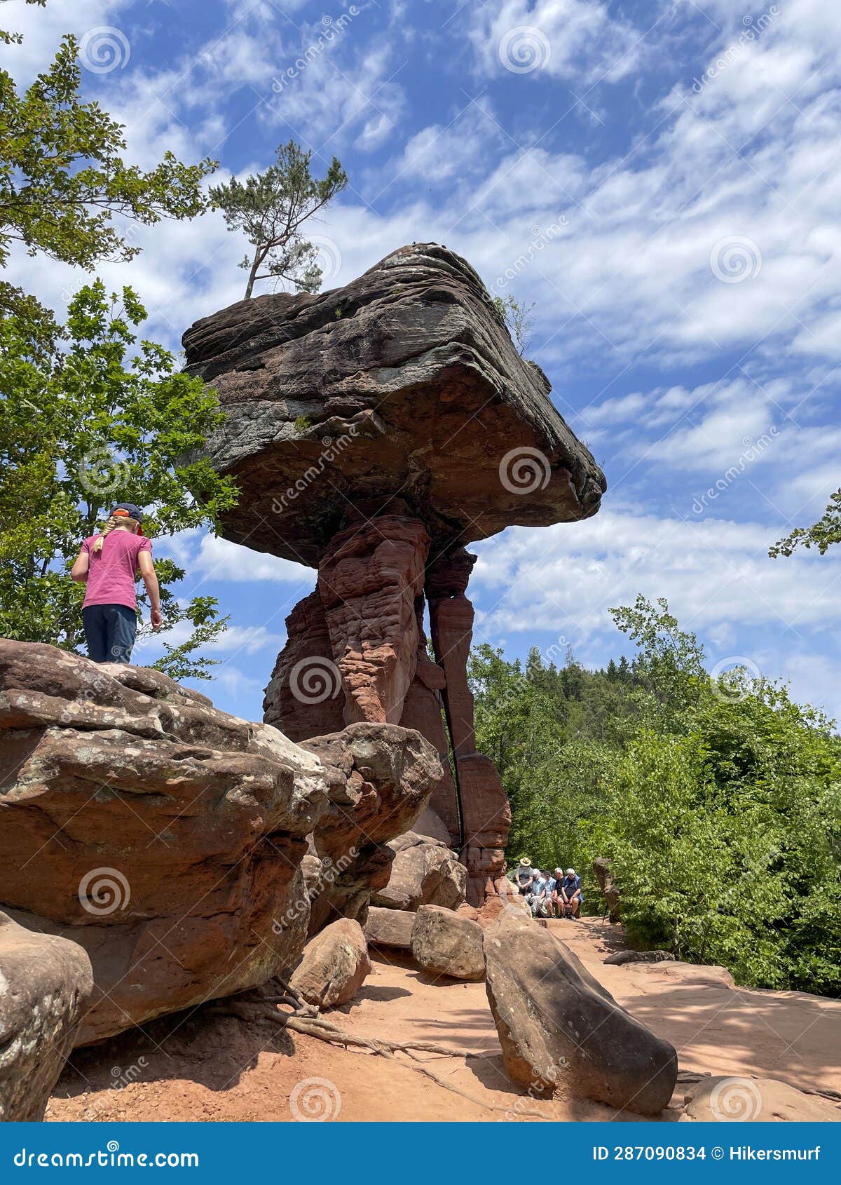 Devil Table Mushroom Rock in Hinterweidenthal in Pfalz Forest Editorial ...