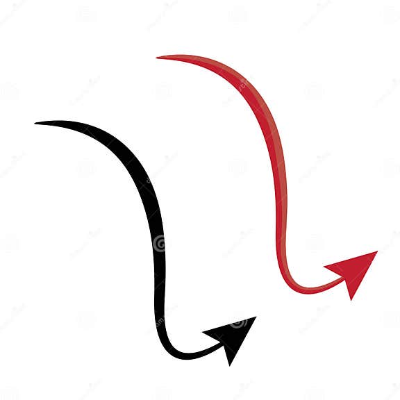 Devil Tail Red Arrow Red Devil Vector Illustration Stock Vector ...