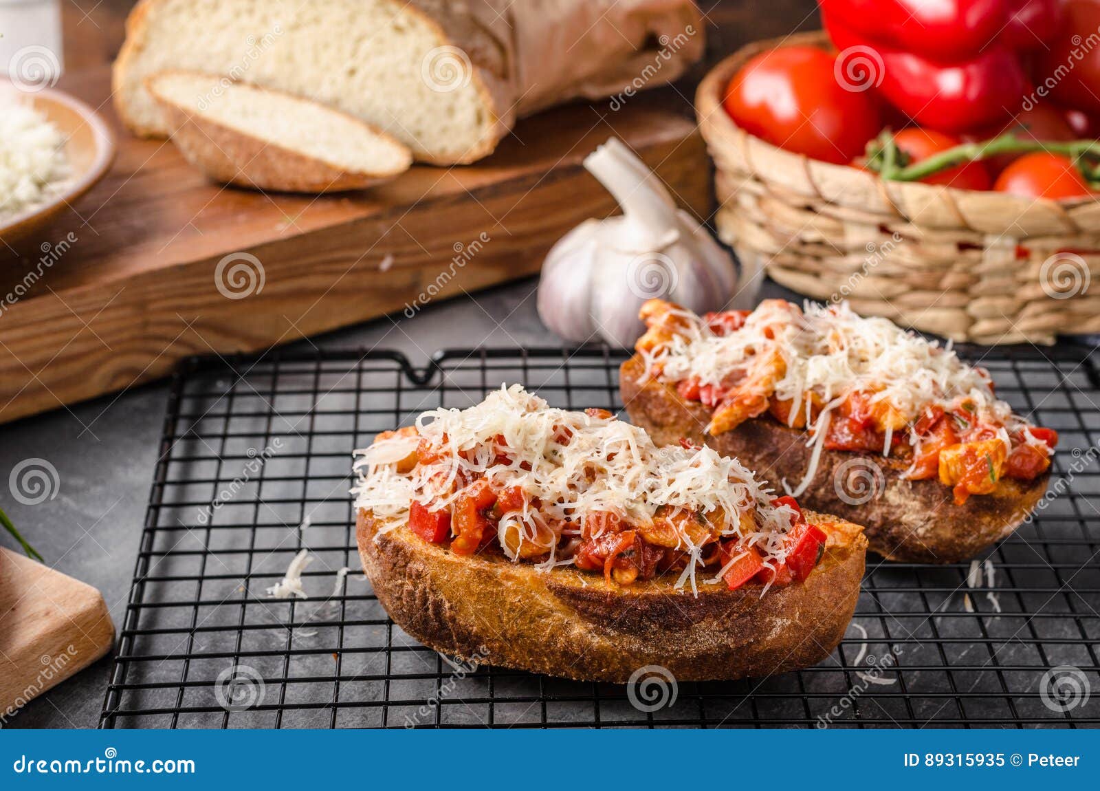 Devil Toast Vegetable Chicken Cheese Stock Image - Image of breakfast, breast: 89315935