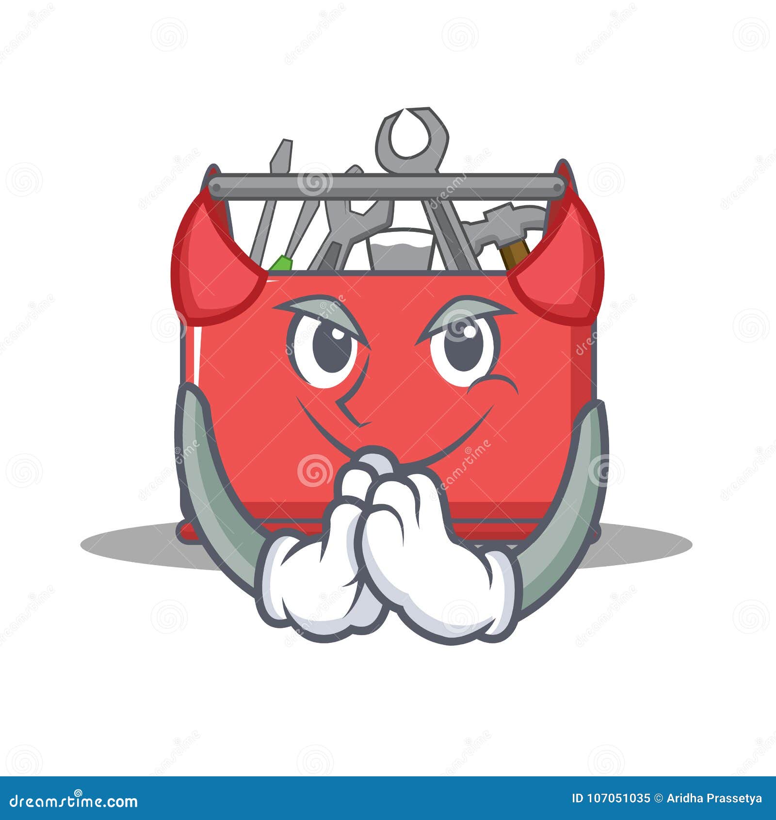 Devil Tool Box Character Cartoon Stock Vector - Illustration of ...