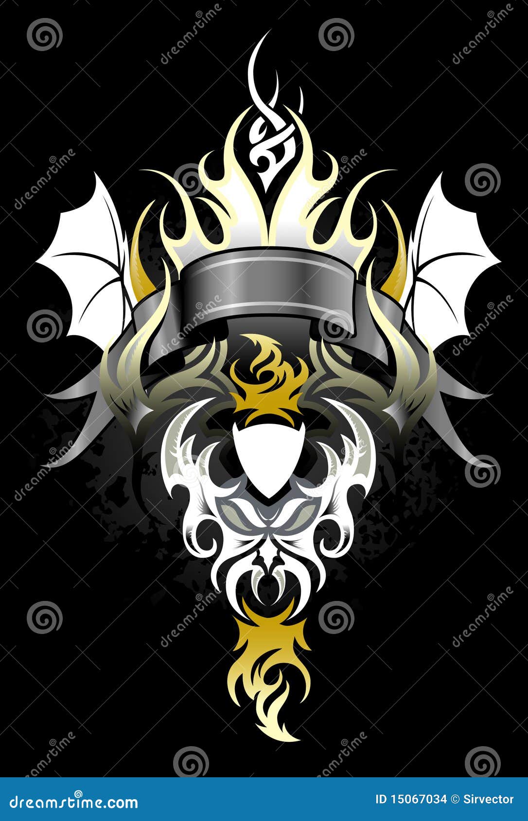 Devil tribal tattoo figure stock vector. Illustration of pattern - 15067034