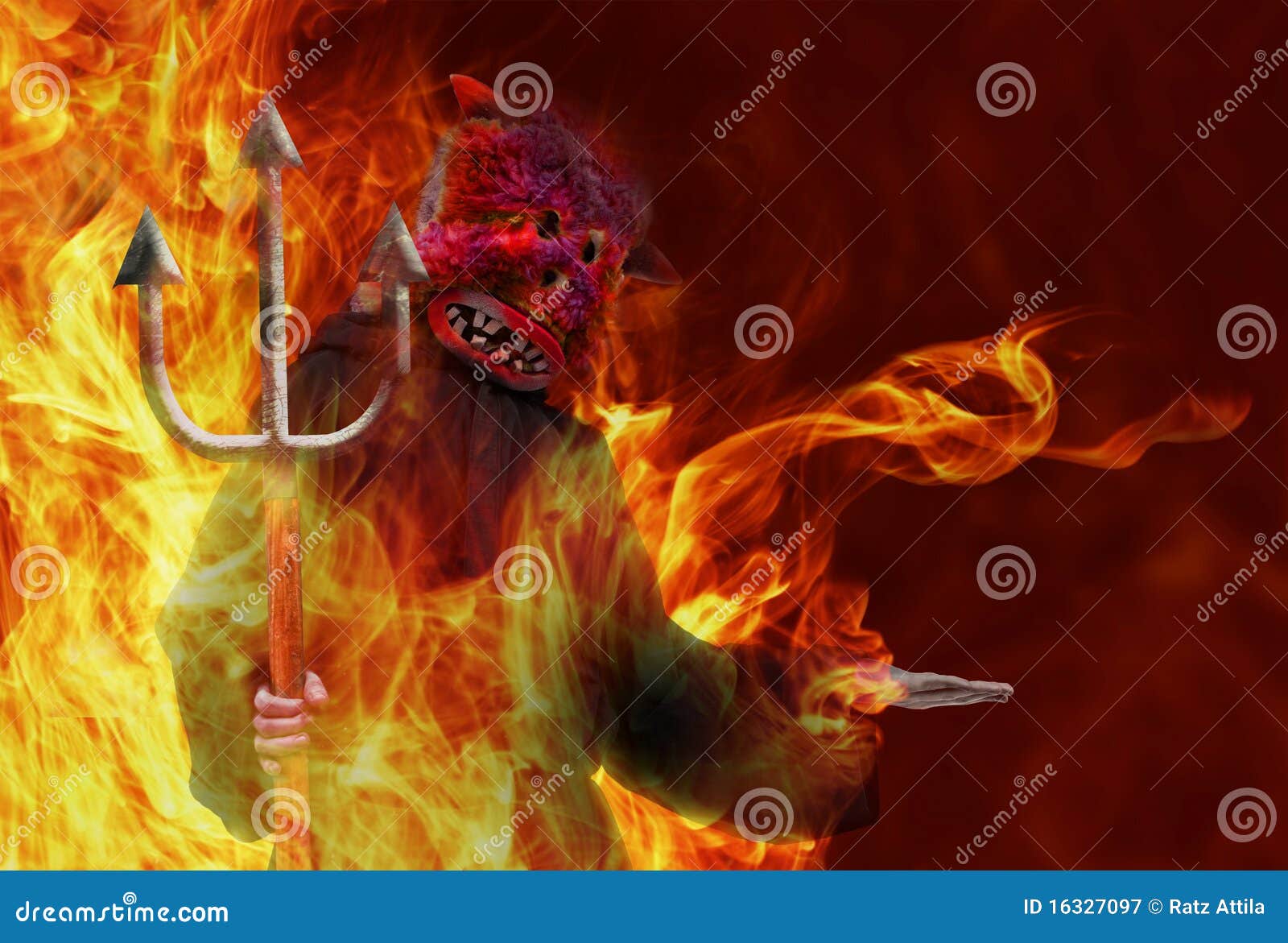 Devil With A Trident Royalty Free Stock Photography - Image: 16327097