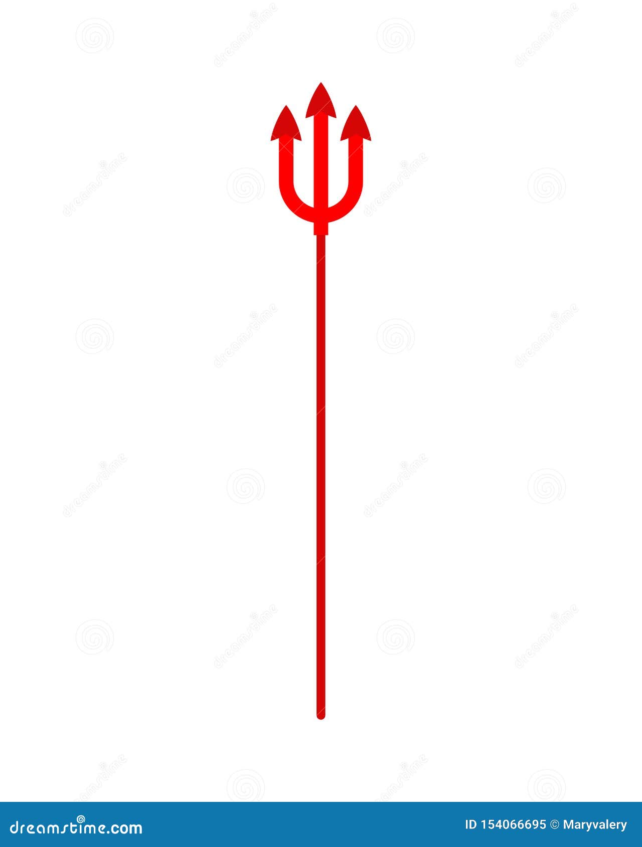 Devil Trident Isolated. Evil Satan Weapon Stock Vector - Illustration ...