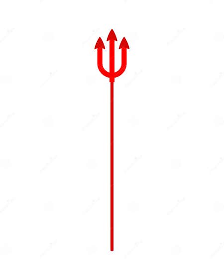 Devil Trident Isolated. Evil Satan Weapon Stock Vector - Illustration ...