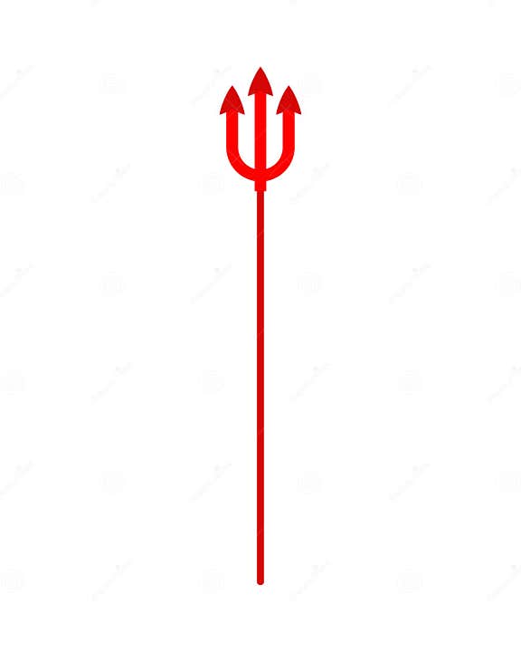 Devil Trident Isolated. Evil Satan Weapon Stock Vector - Illustration ...