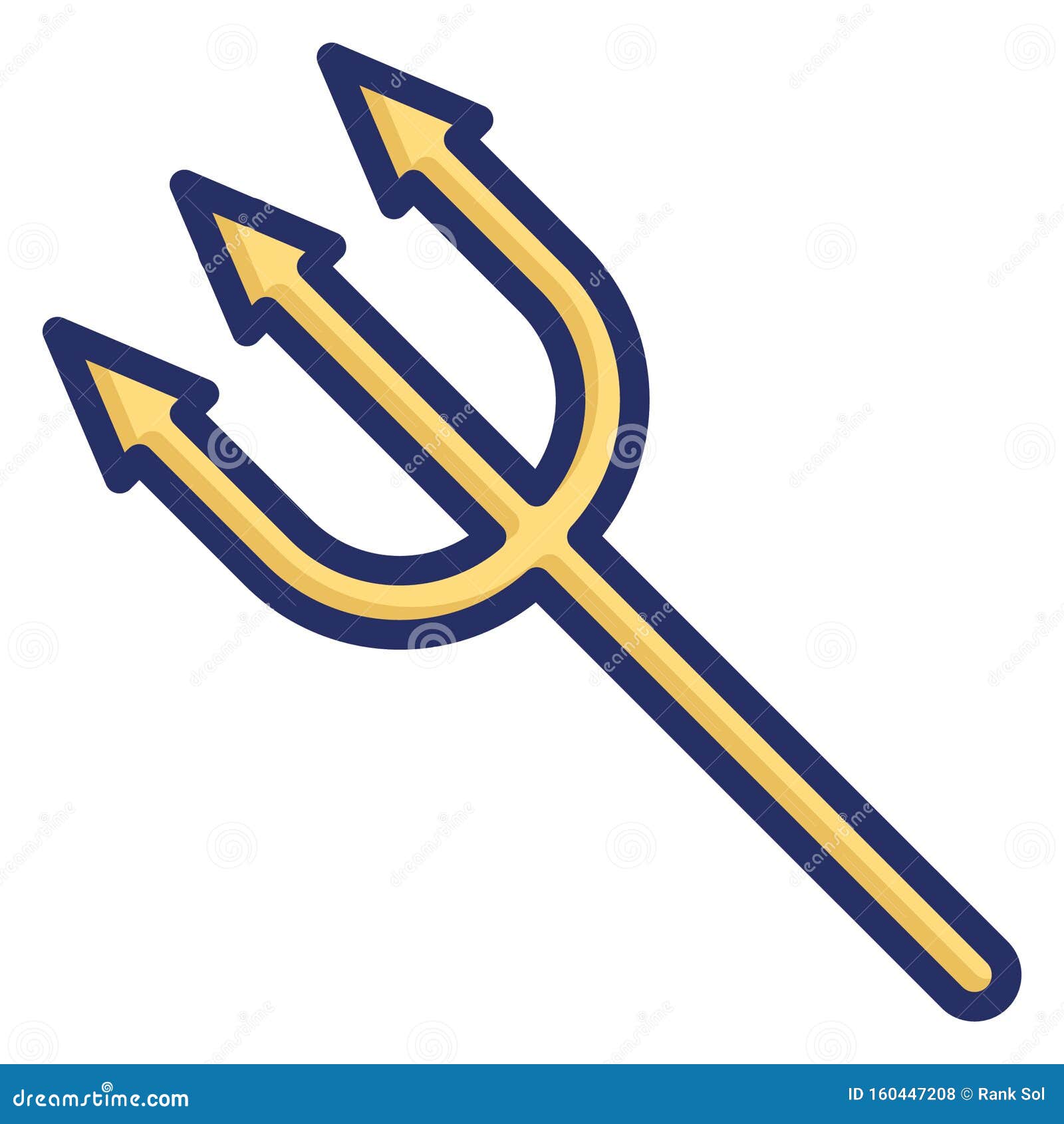 Devil Trident Isolated Vector Icon Which Can Easily Modify or Edit ...