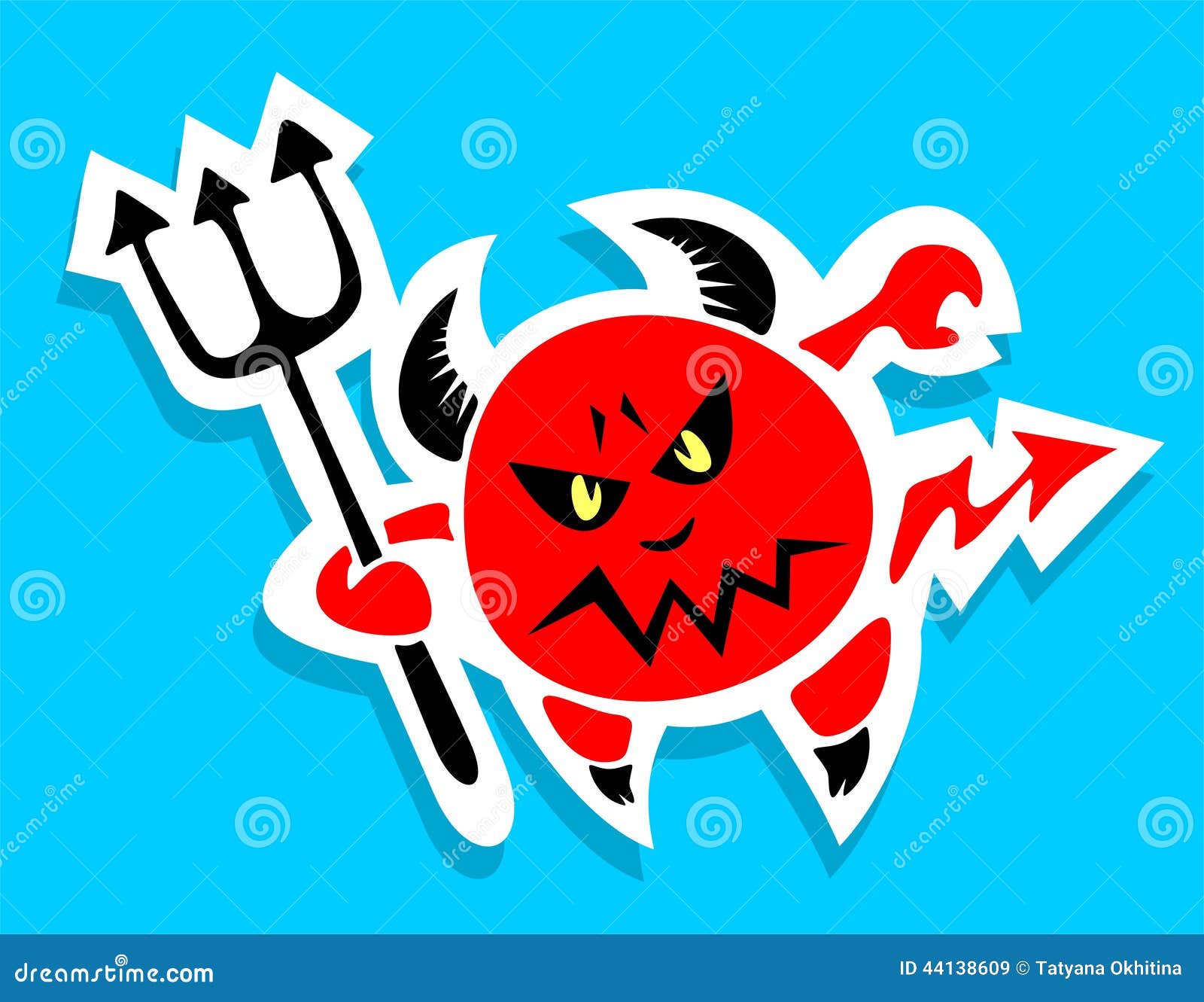 Devil With Trident Royalty-Free Cartoon | CartoonDealer.com #44138609