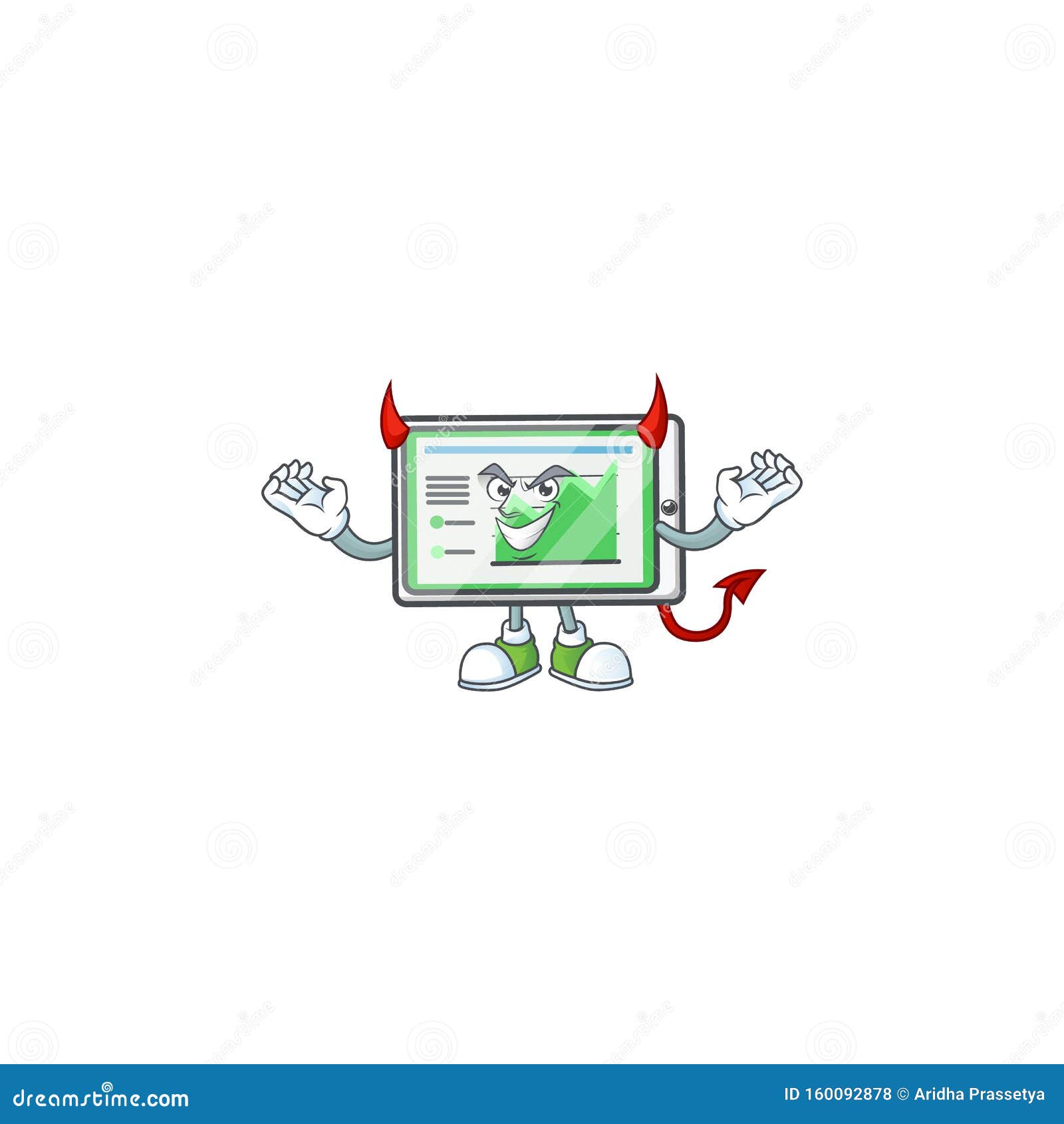 Devil Up Chart Horizontal Table Shape Character Stock Vector ...