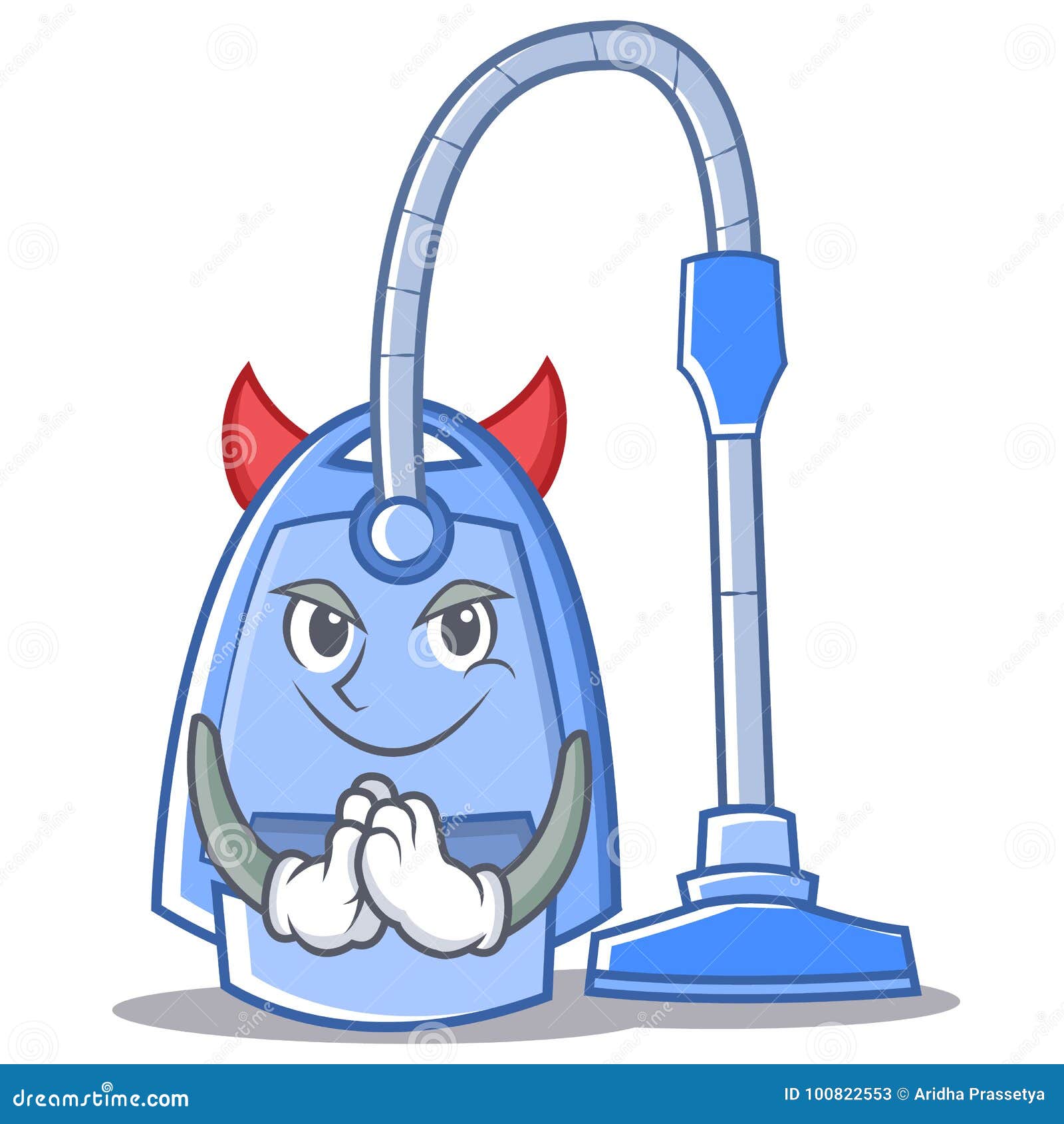 Devil Vacuum Cleaner Character Cartoon Stock Vector - Illustration of ...