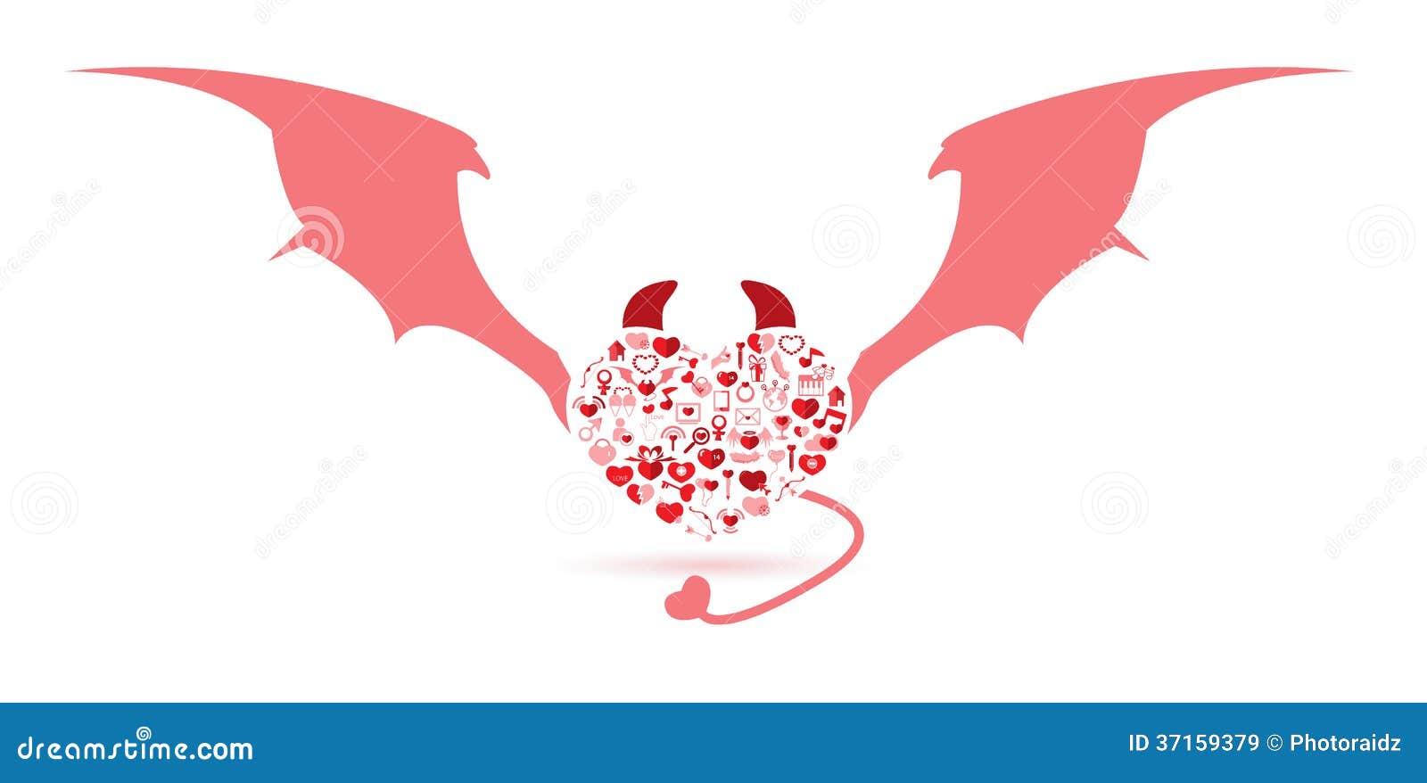 The Devil Valentine s day stock vector. Illustration of feeling - 37159379