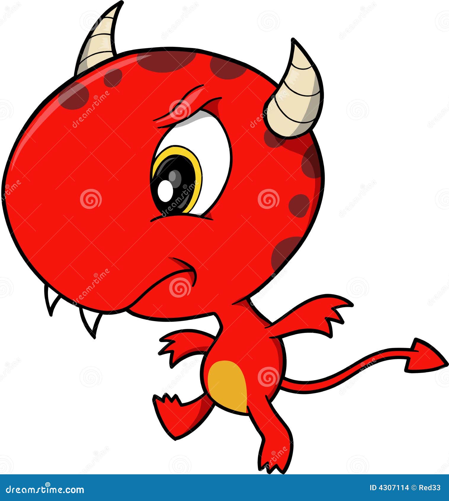 Devil Vector Illustration stock vector. Illustration of vector - 4307114
