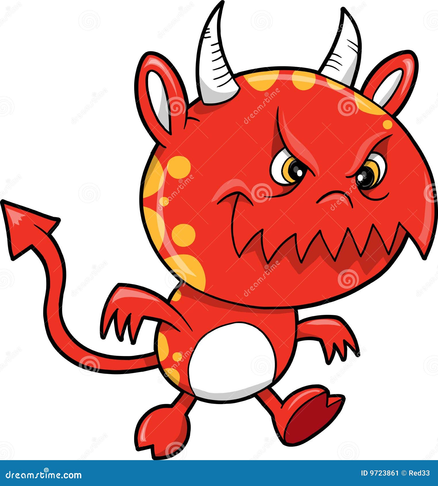 Devil Vector Illustration stock vector. Illustration of devil - 9723861