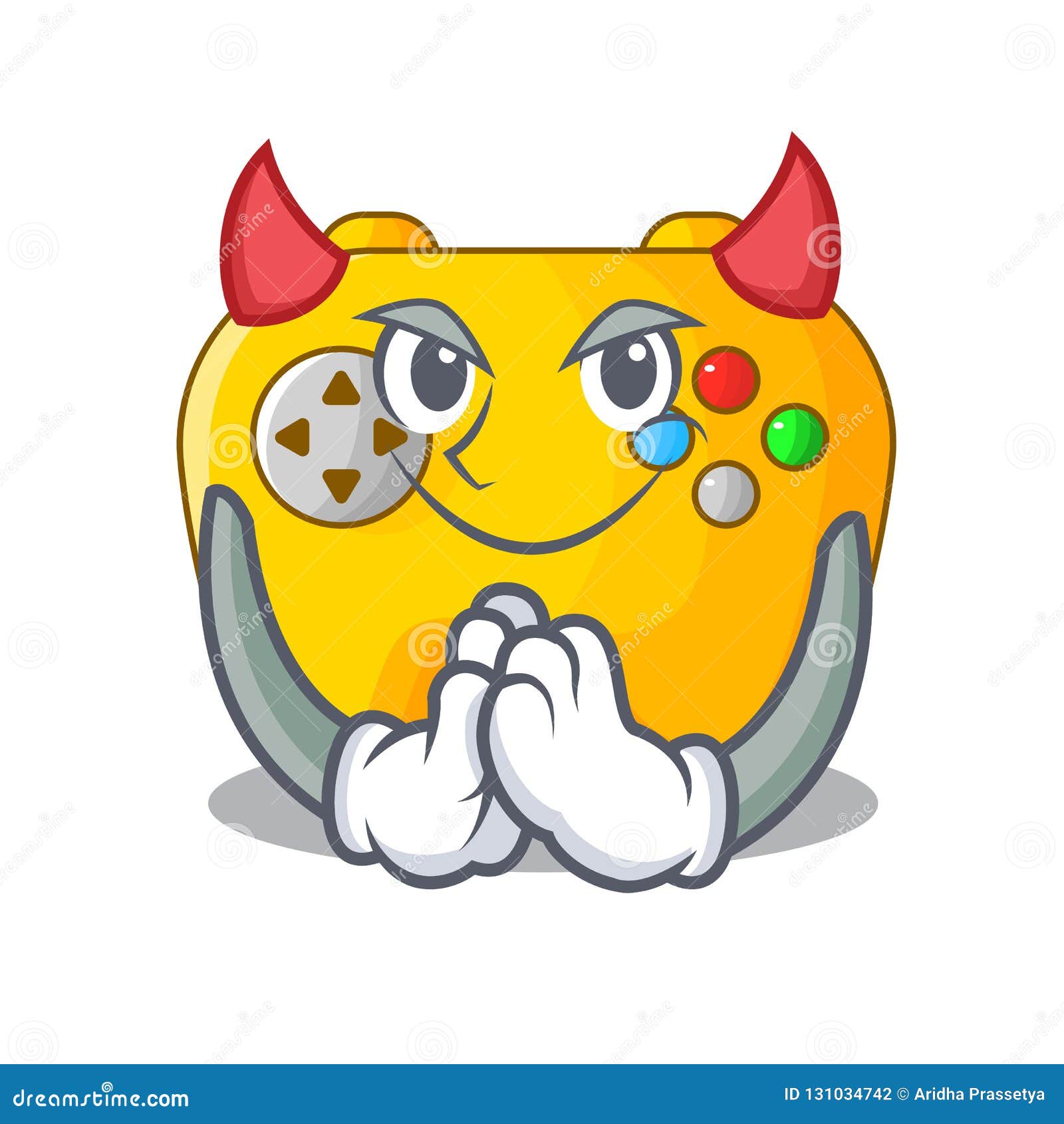 Devil Video Game Controller Shaped on Charcter Stock Vector ...