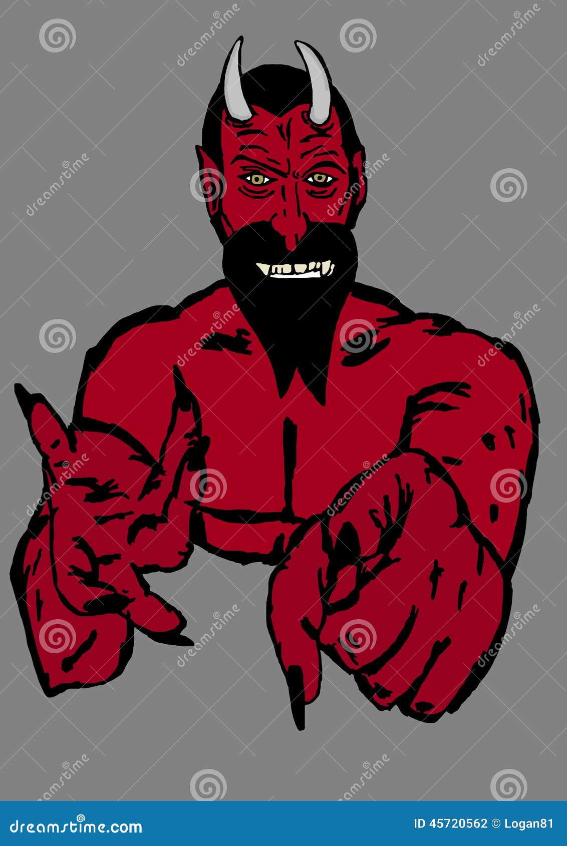 Devil wants you stock illustration. Illustration of grin - 45720562