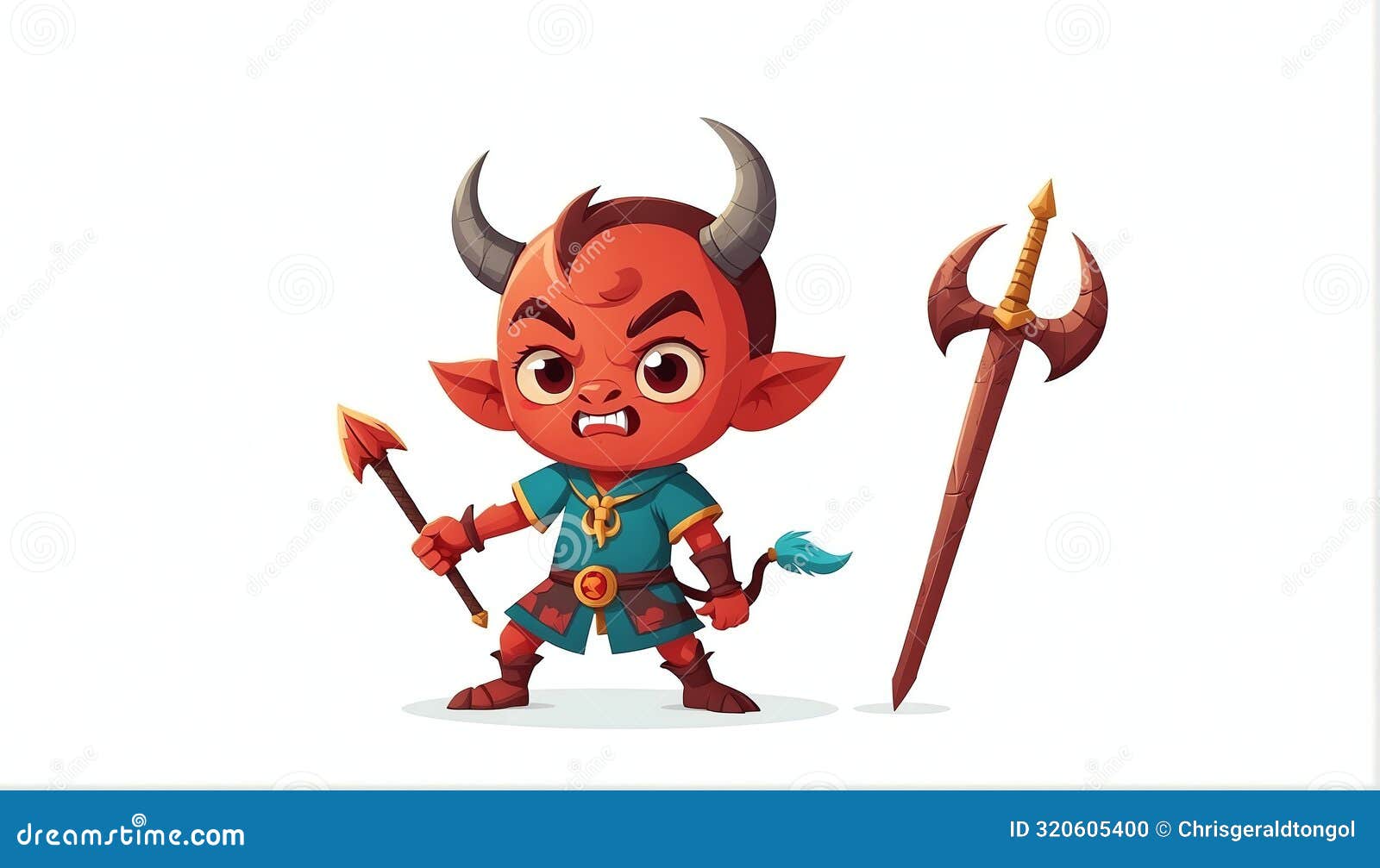 Devil Warrior With Demonic Mount, Digital Art Illustration, Generative ...