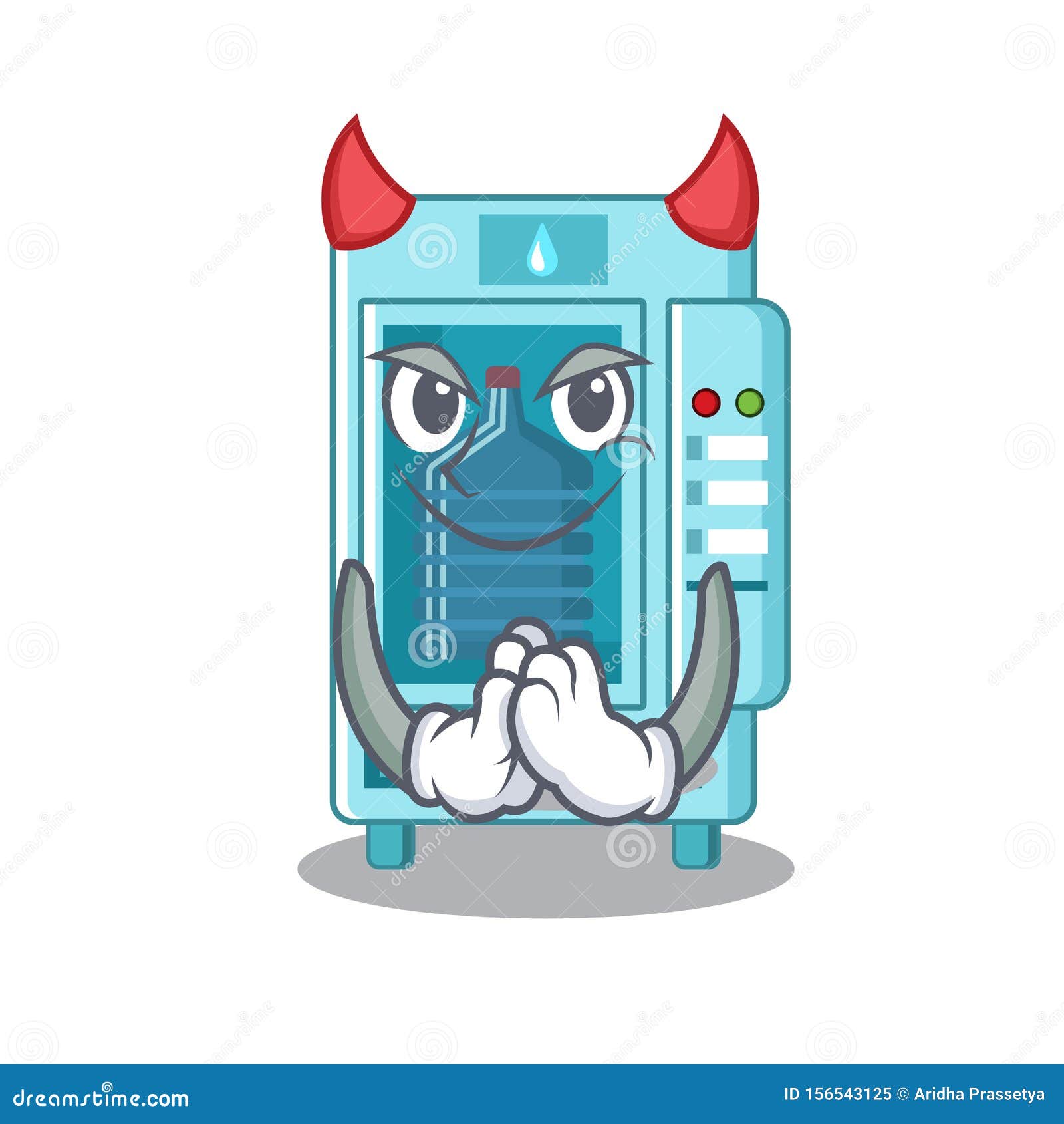 Devil Water Vending Machine Isolated the Cartoon Stock Vector ...
