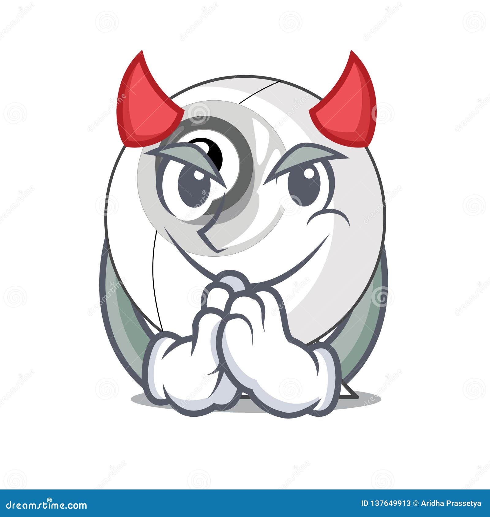 Devil Webcam is Isolated with the Cartoons Stock Vector - Illustration ...