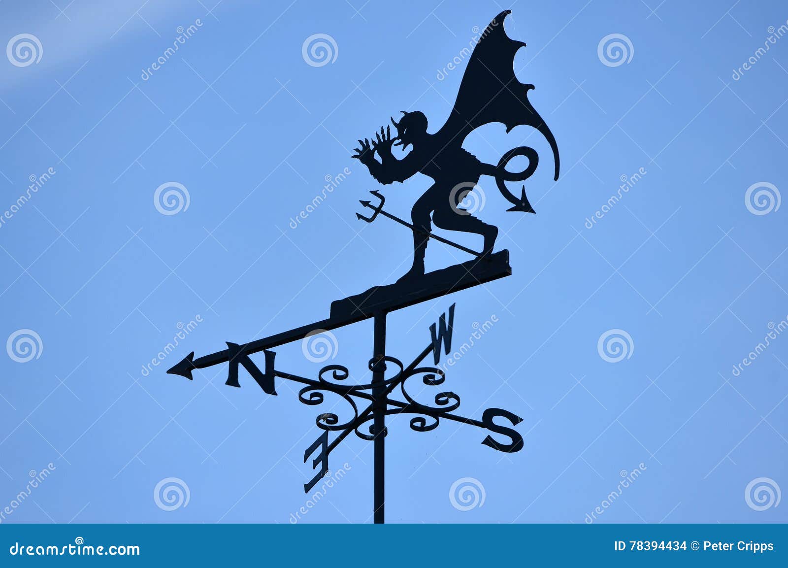 Devil stock photo. Image of tail, nick, diabolic, silhouette - 78394434