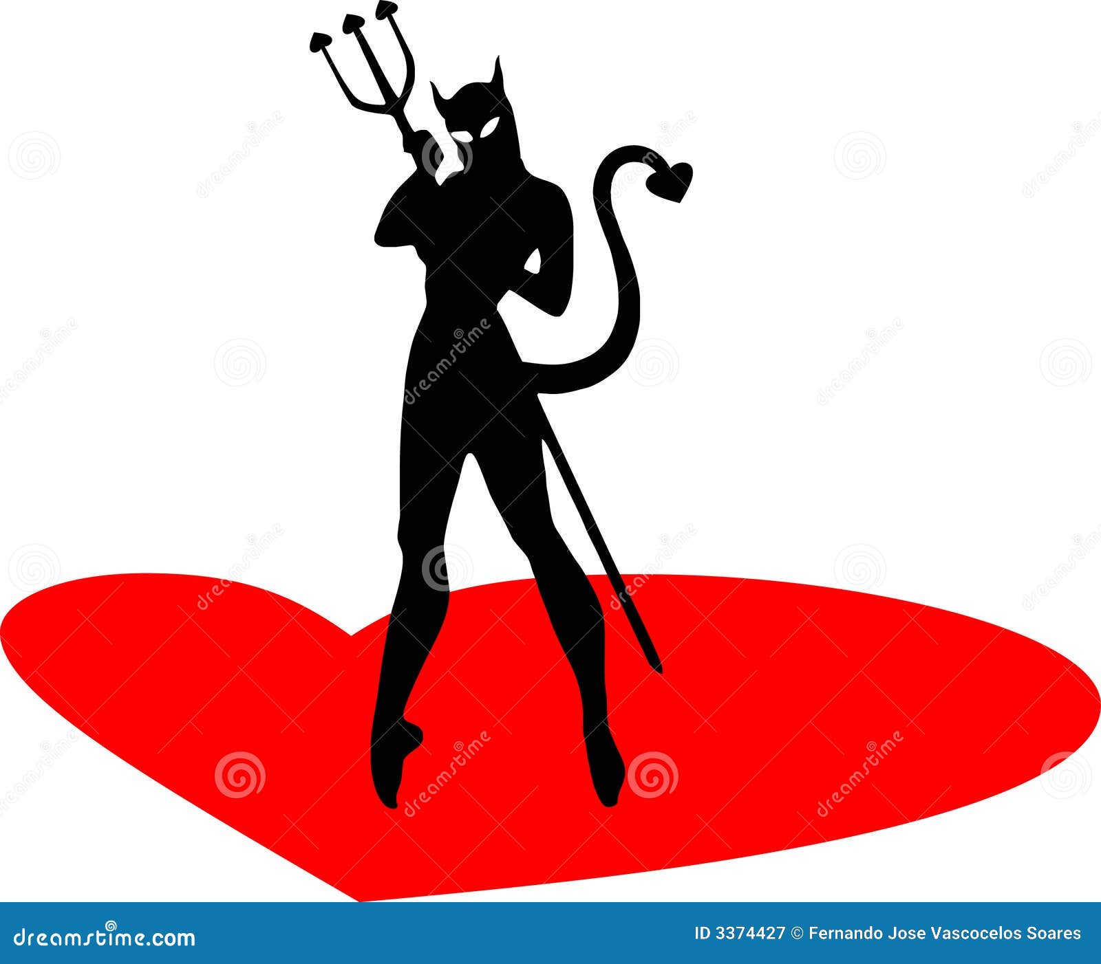 Devil woman stock vector. Illustration of flame, girl - 3374427