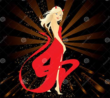 Devil woman stock vector. Illustration of feminine, cute - 4208783