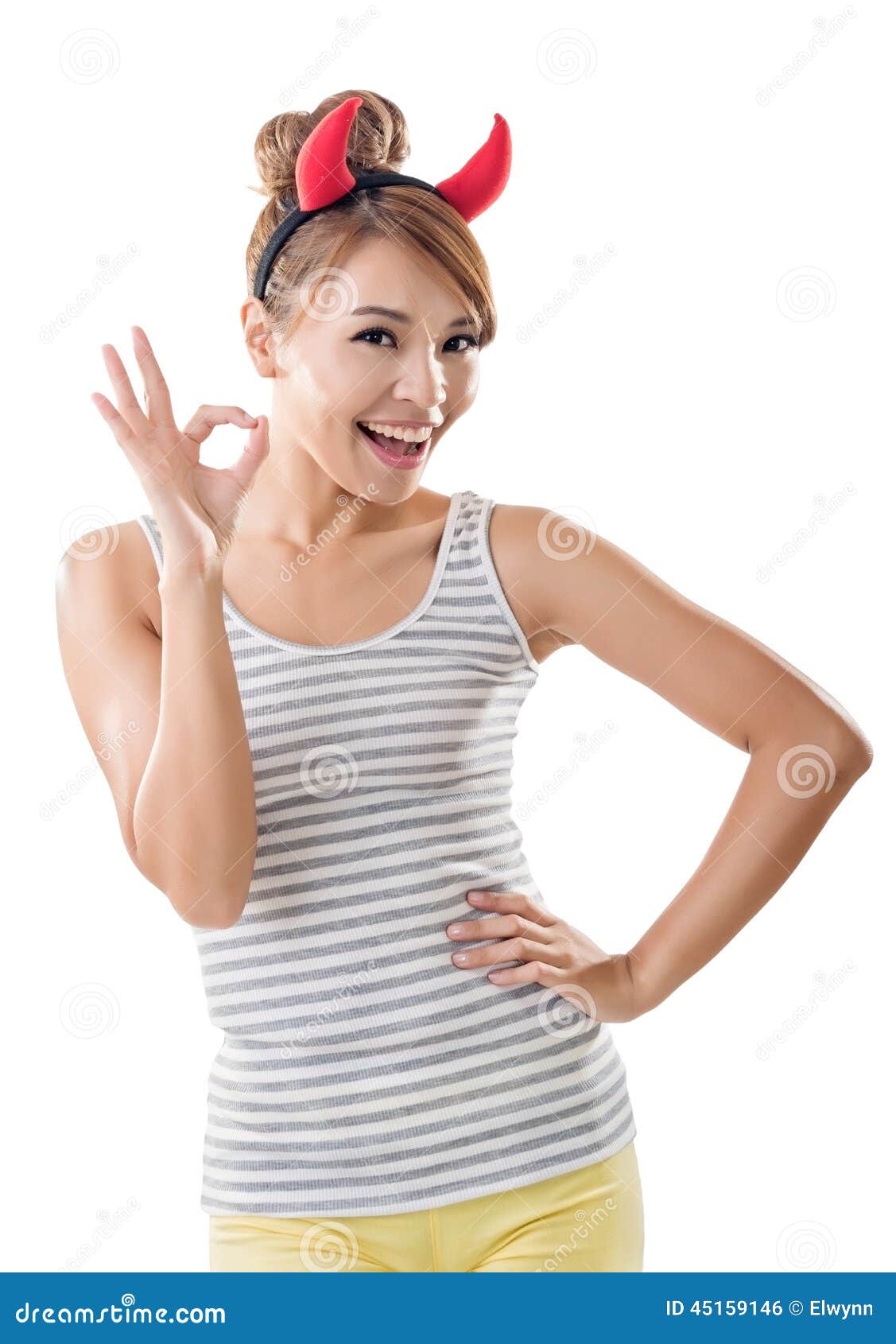 Devil woman stock photo. Image of character, devil, happy - 45159146